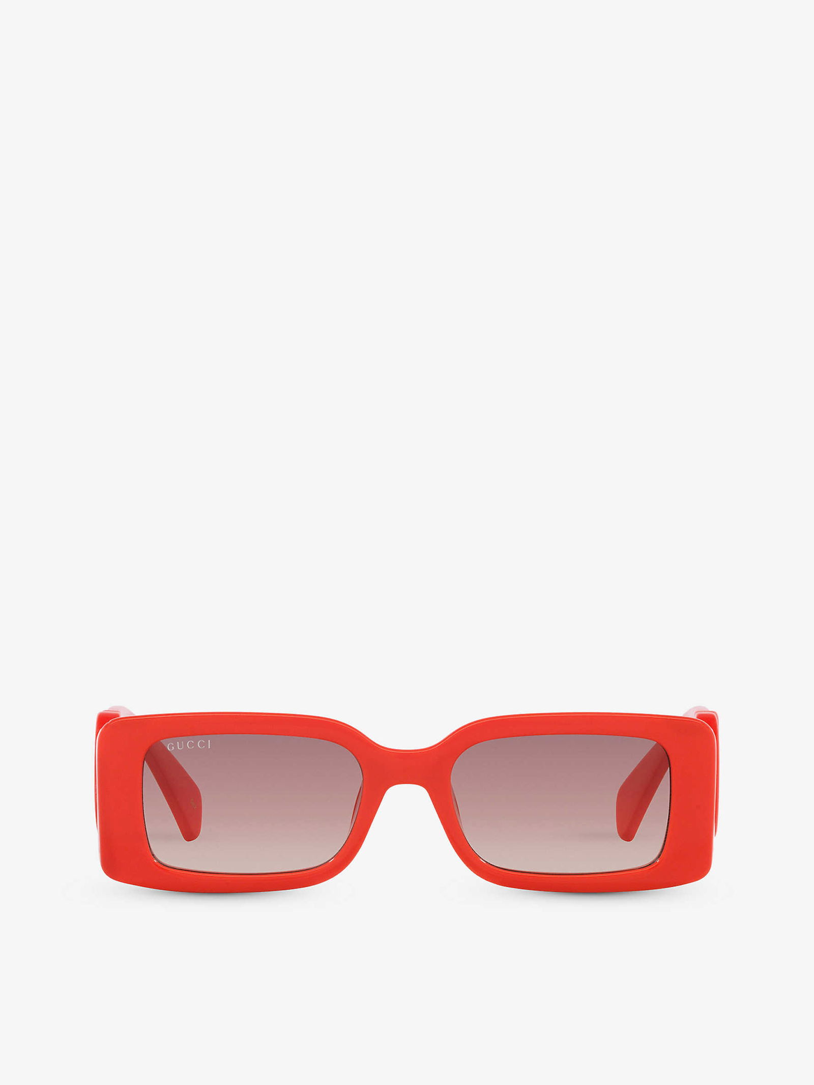 GUCCI GG1325S Rectangle-Frame Acetate Sunglasses in RED | Endource