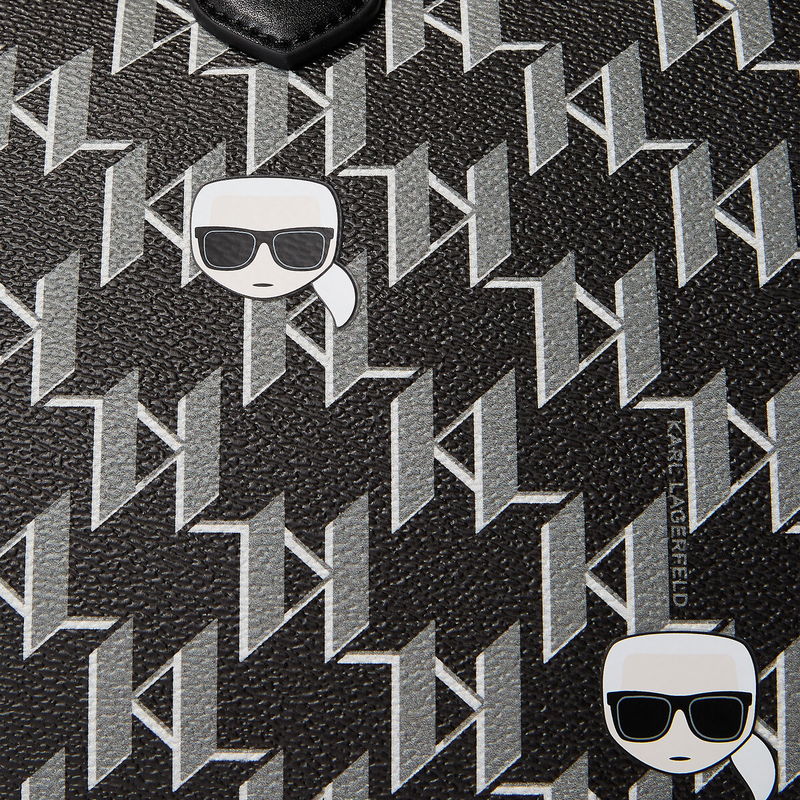 KARL LAGERFELD K/Ikonik Monogram Weekender in Black/Multi | endource