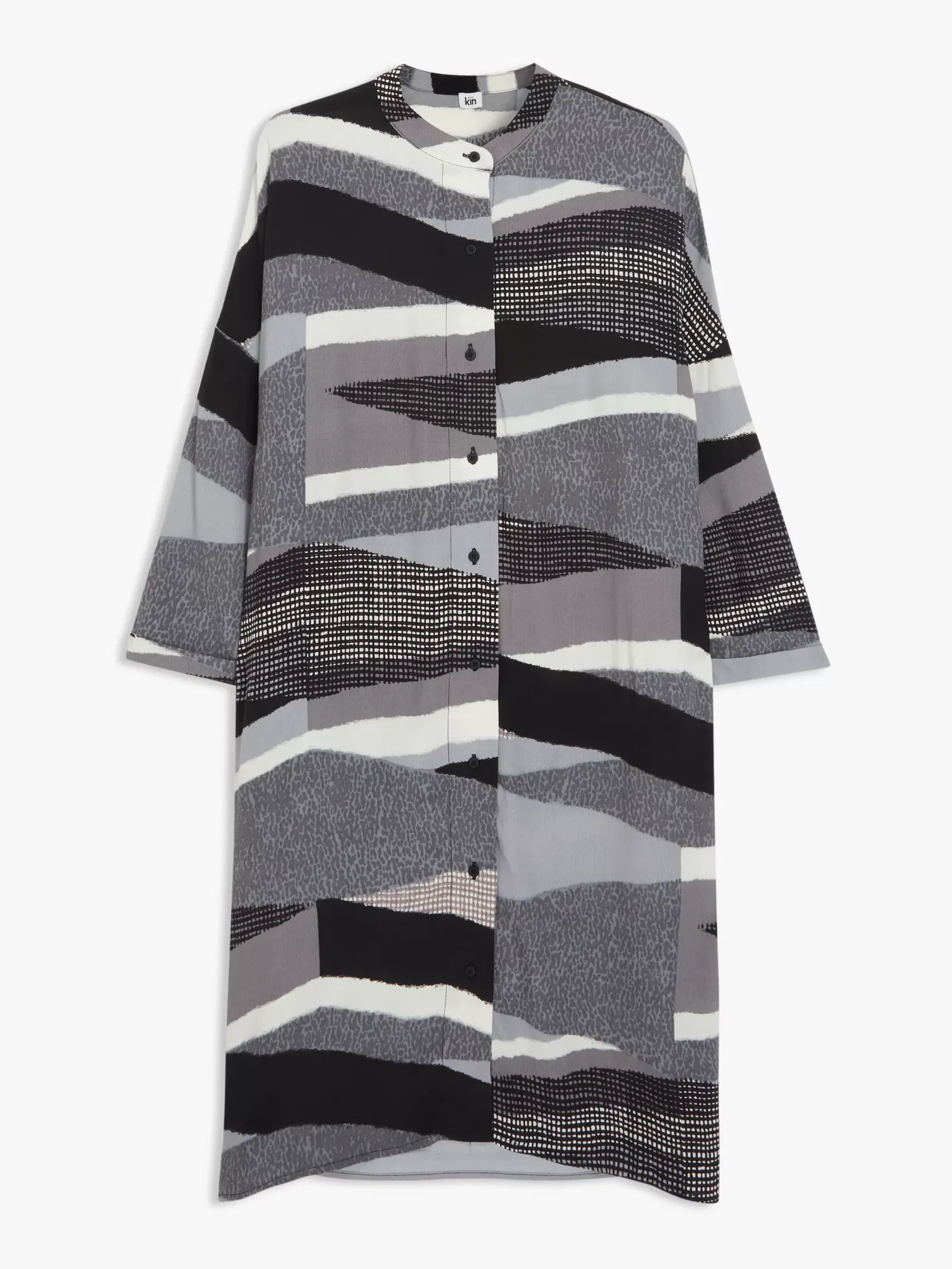 KIN Geometric Linear Shirt Dress | Endource