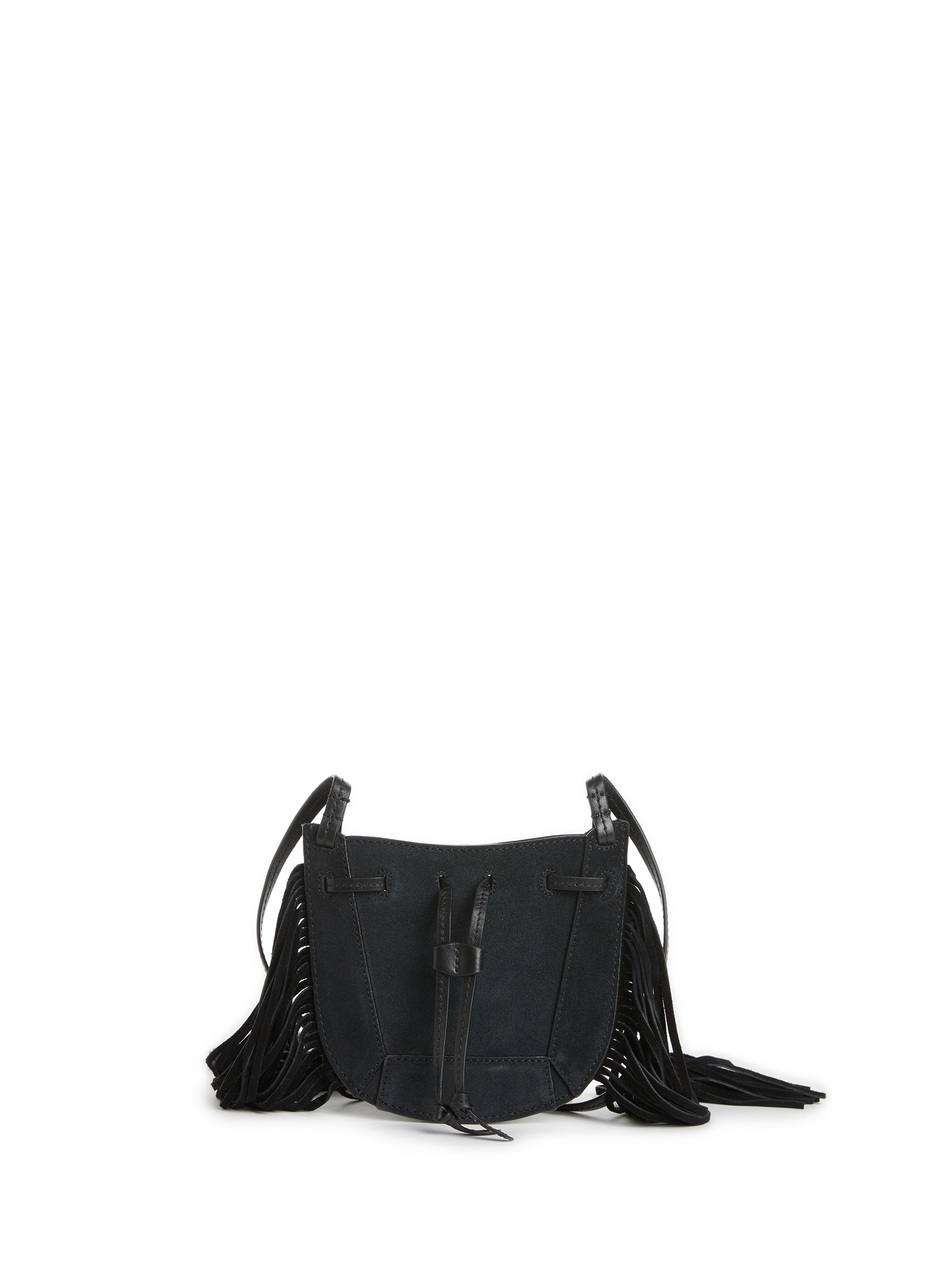 ISABEL MARANT Miskaf Suede Shoulder Bag in Black | Endource