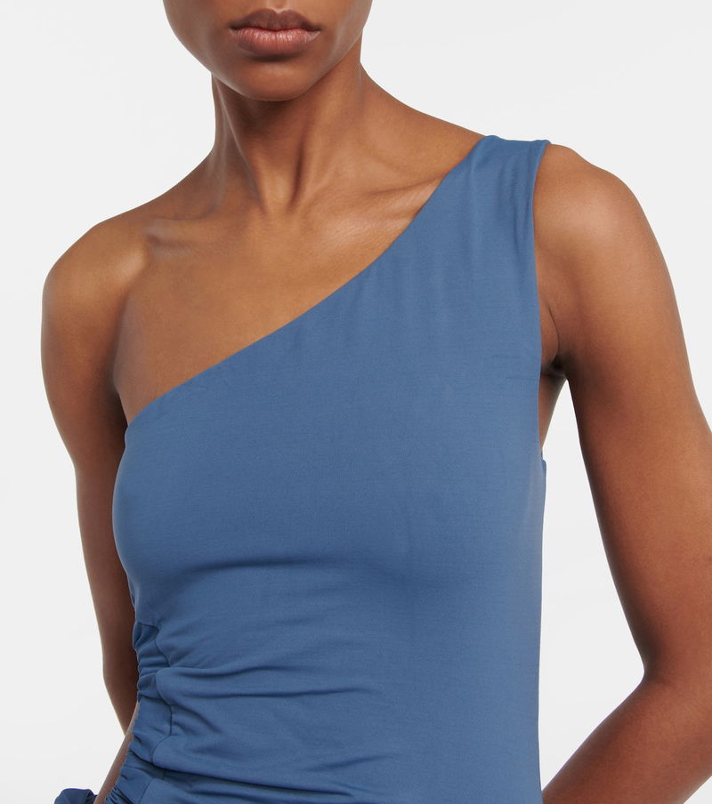 MARYSIA Andria One-Shoulder Cutout Swimsuit in Blue | Endource