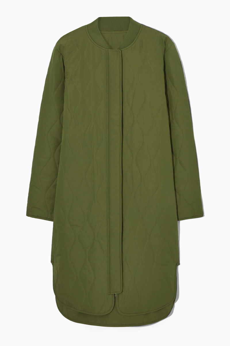 COS Longline Quilted Liner Jacket | Endource
