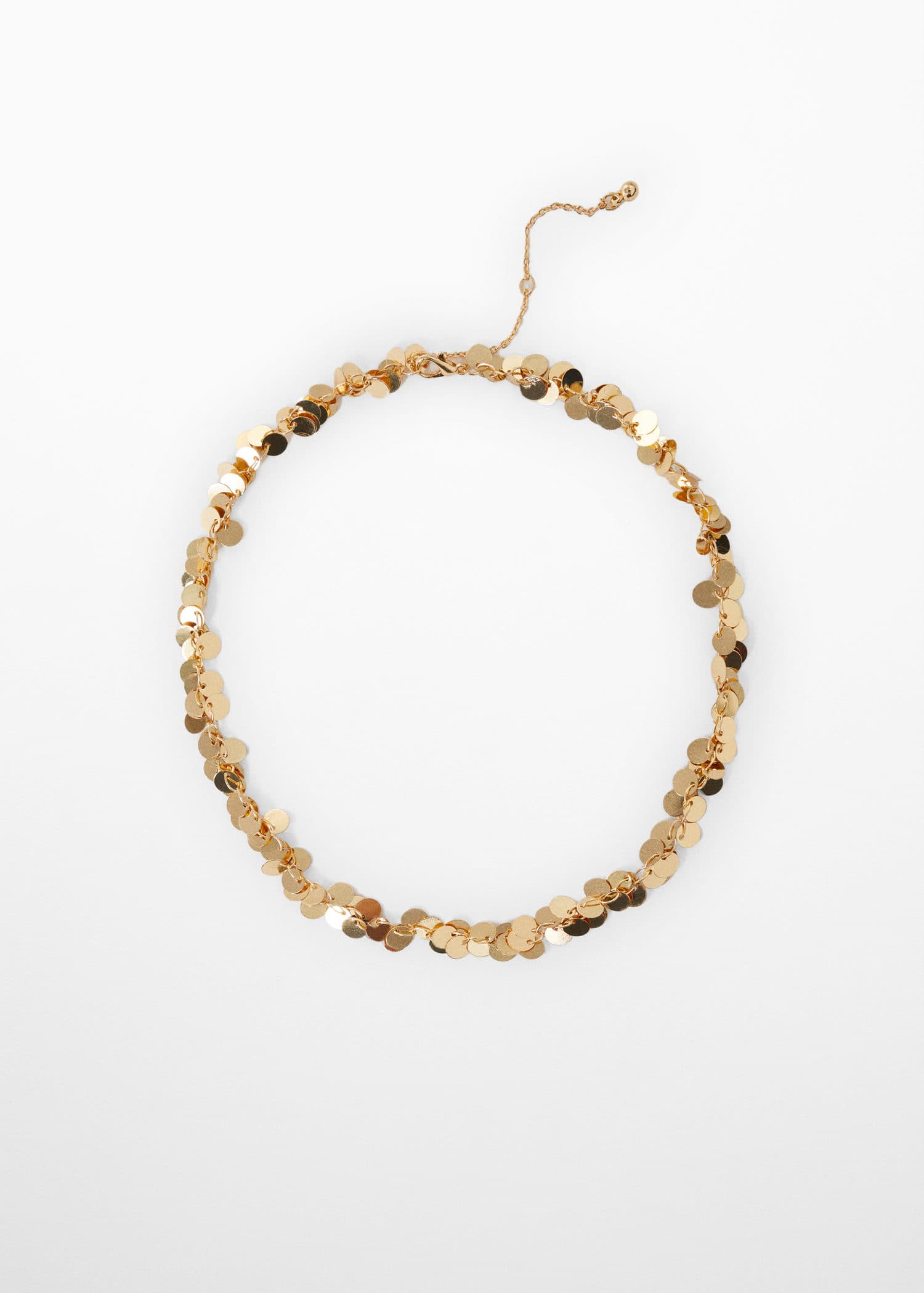 MANGO Sequin Necklace in Gold | endource