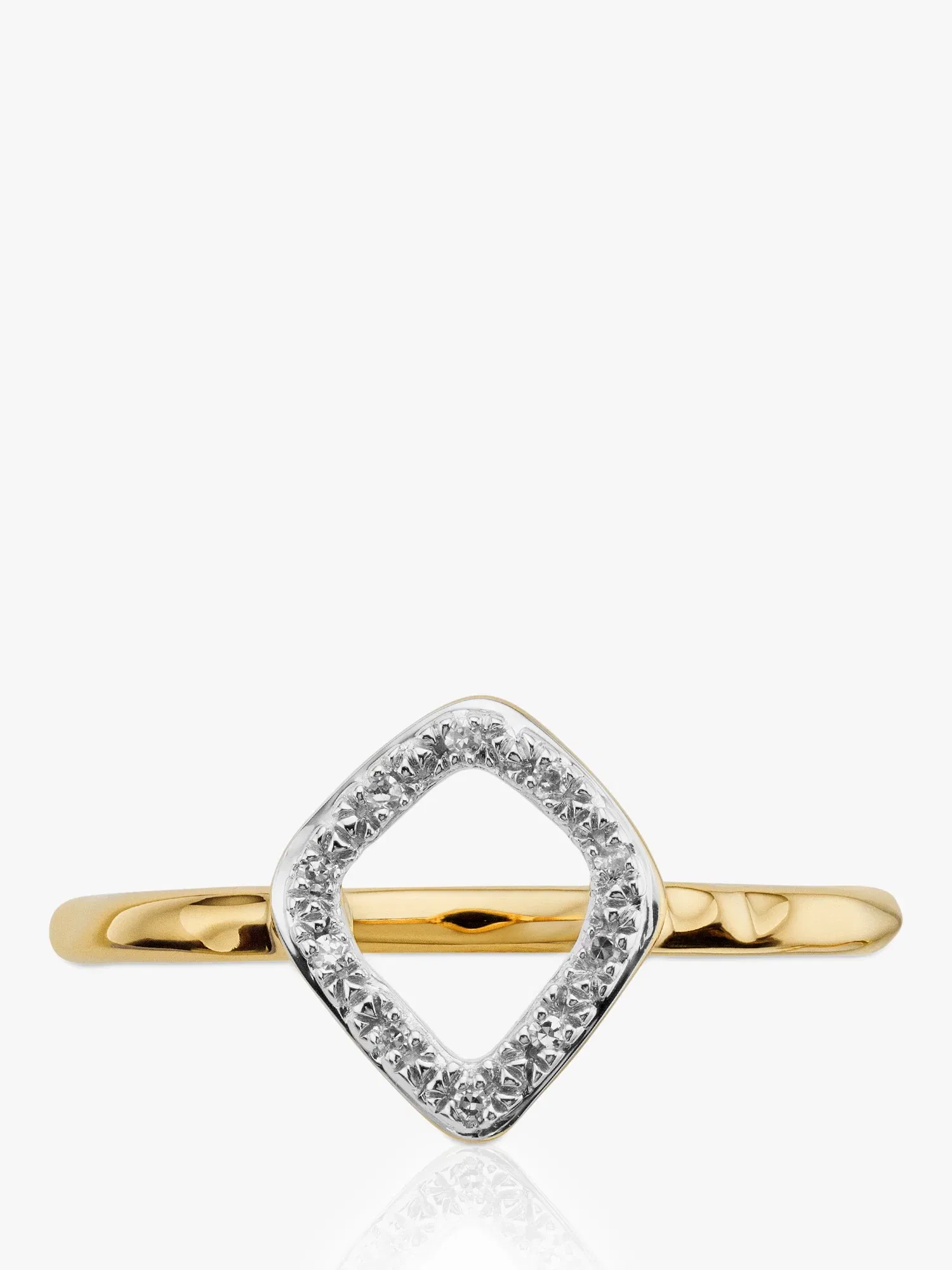 MONICA VINADER Riva Mini Kite Diamond Ring in Gold | endource