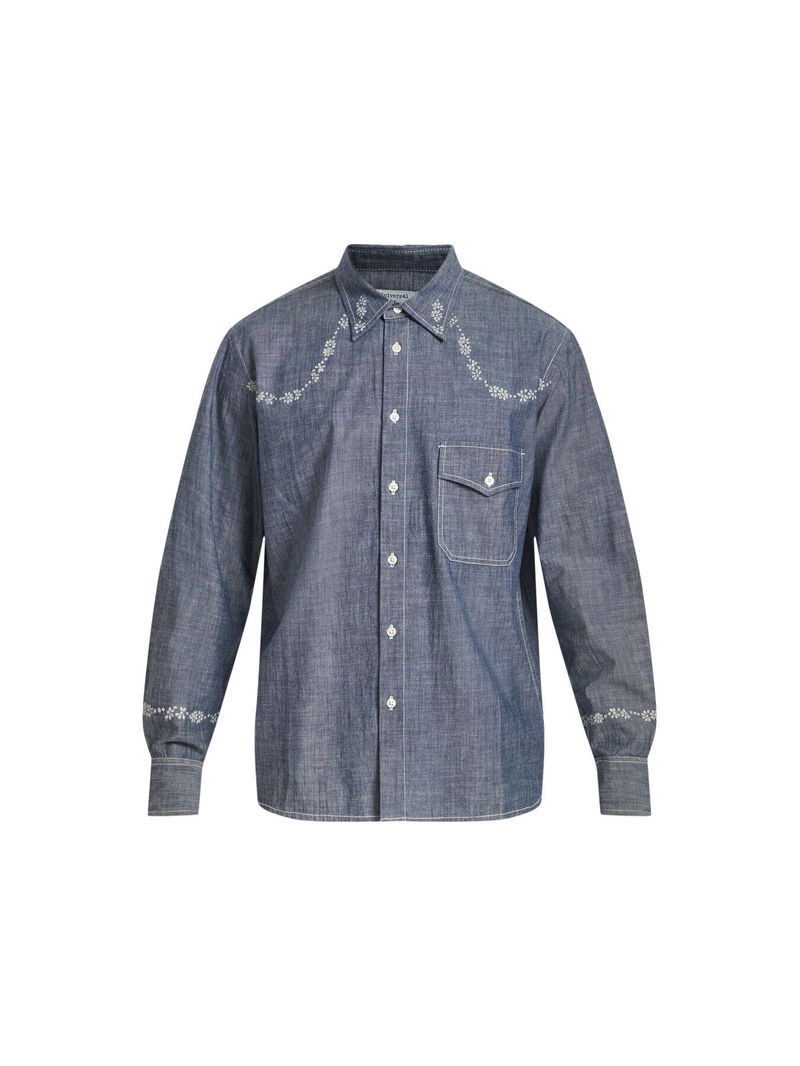 UNIVERSAL WORKS Western Shirt in Indigo | Endource
