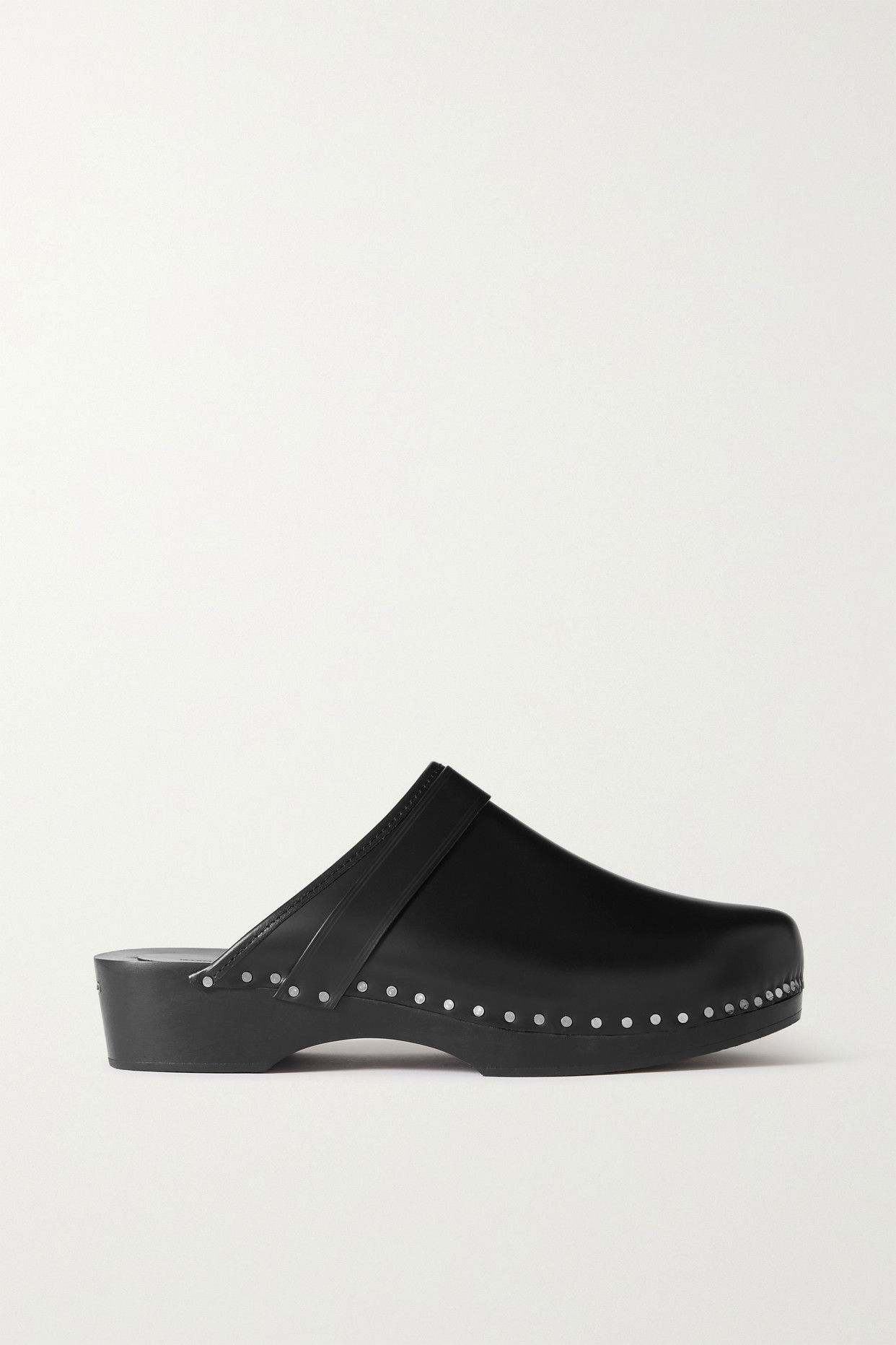 ISABEL MARANT Thalie Studded Leather Clogs in Black | endource