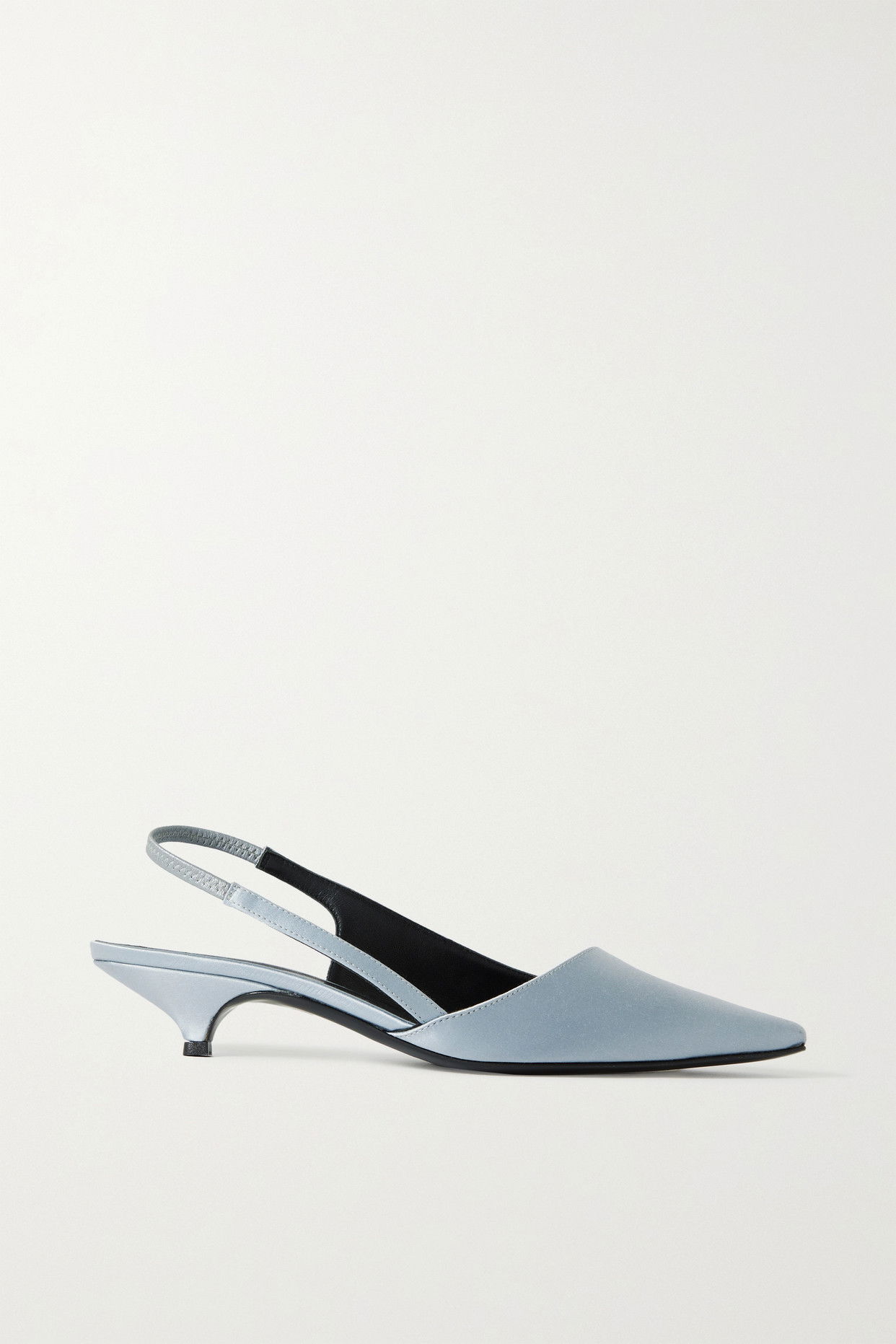 LOULOU STUDIO Net Sustain Sulue Satin Slingback Pumps in Blue | endource