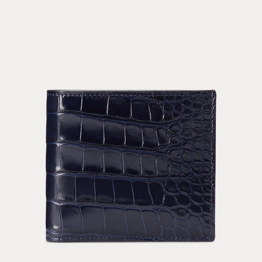 RALPH LAUREN PURPLE LABEL Alligator Wallet in Blue | Endource