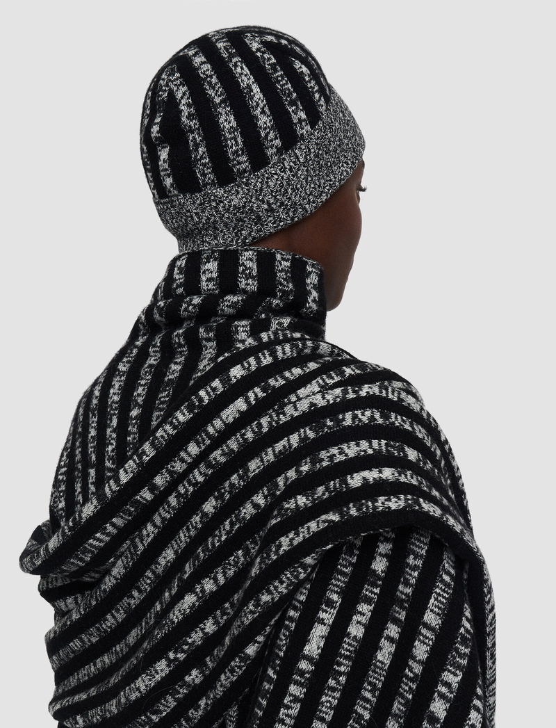 JOSEPH Stripes Animation Scarf in Ivory Combo | endource