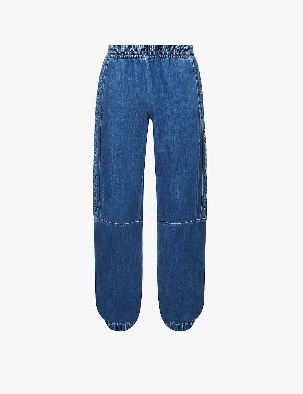 FENDI Faded-Wash Contrast-Stitch Relaxed-Fit Jeans in DENIM | Endource