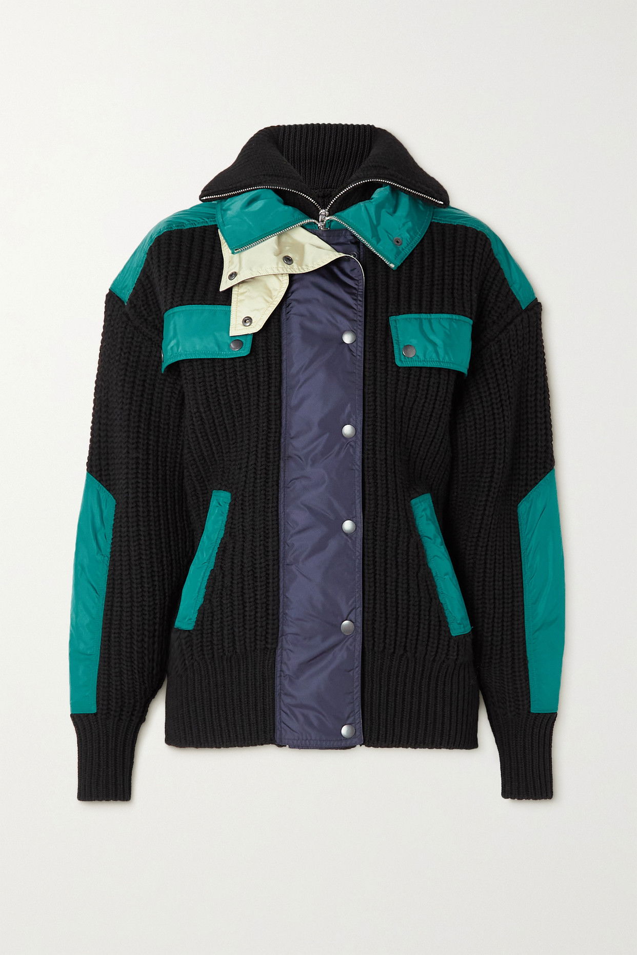 ISABEL MARANT Shell-Trimmed Wool-Blend Jacket | endource