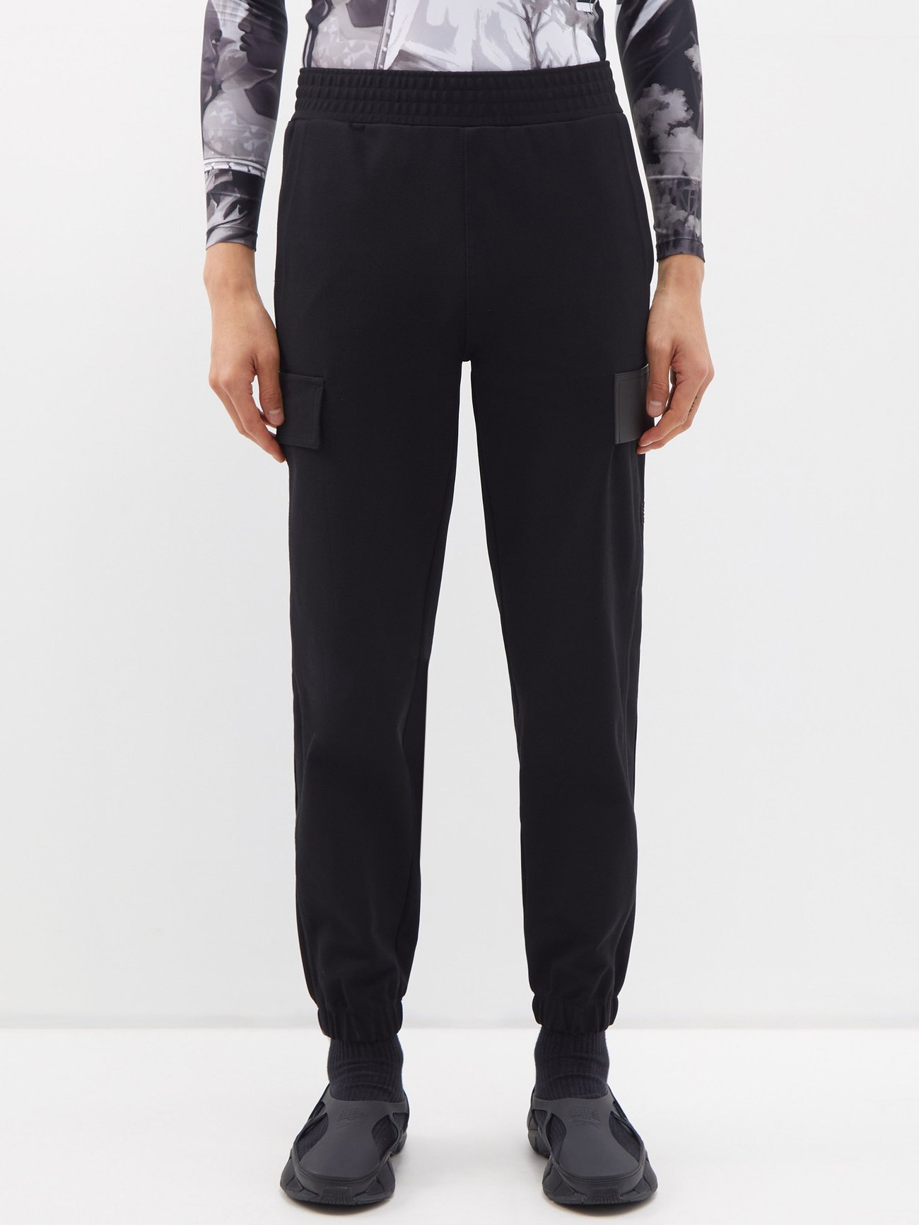 GIVENCHY 4G-Embroidered Track Pants in Black | endource