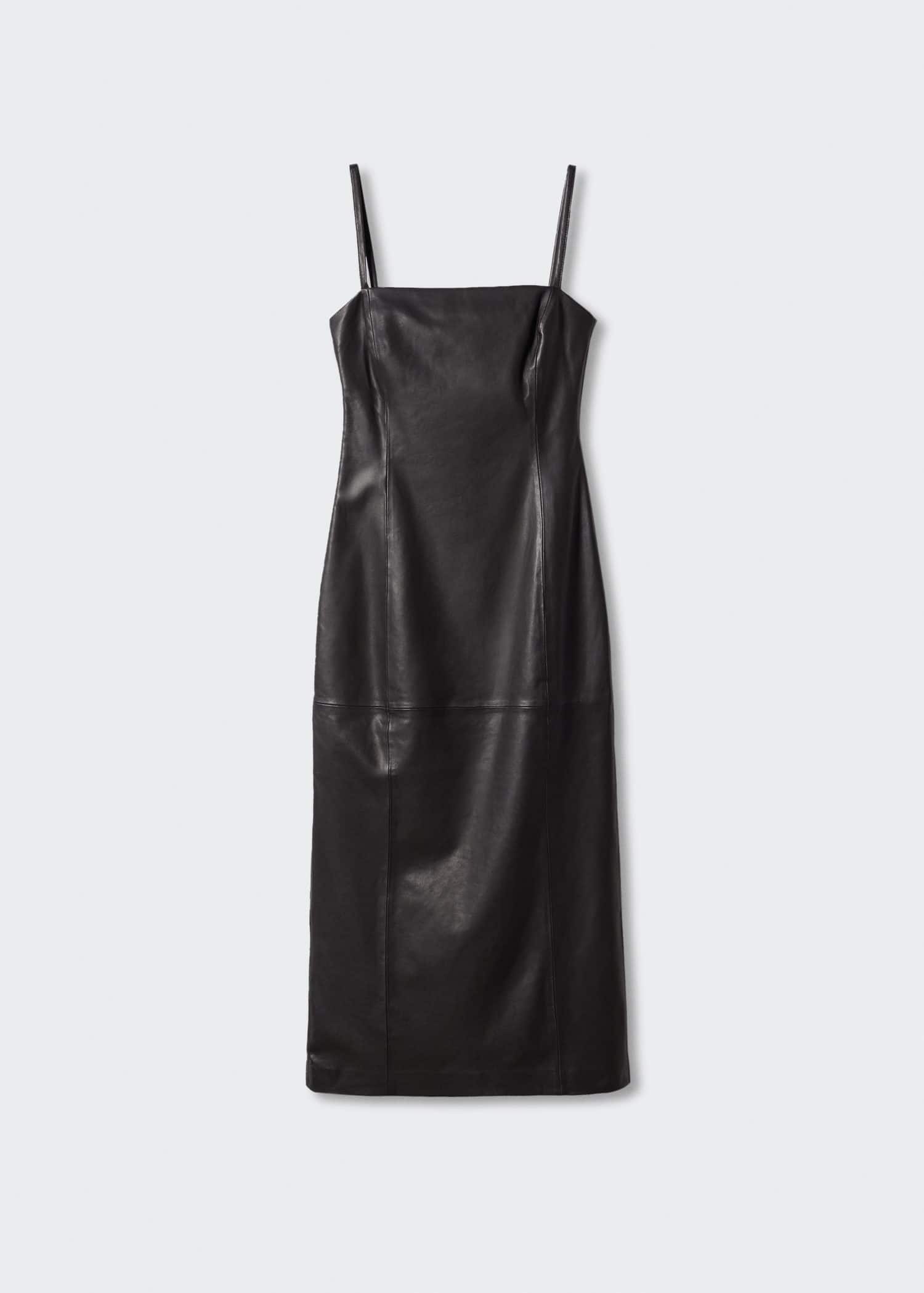 MANGO Leather Straps Dess in Black | endource