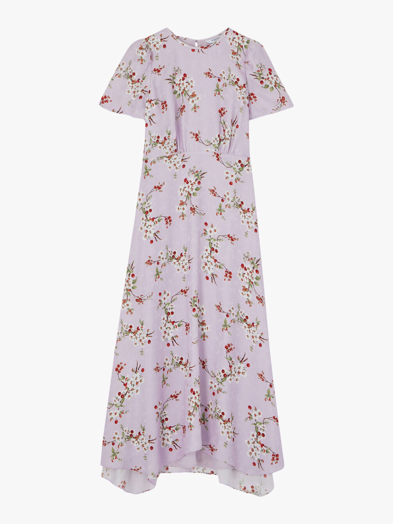 L.K. BENNETT Royal Ascot x LKB Boyd Lilac and Red Cherry Blossom Print ...