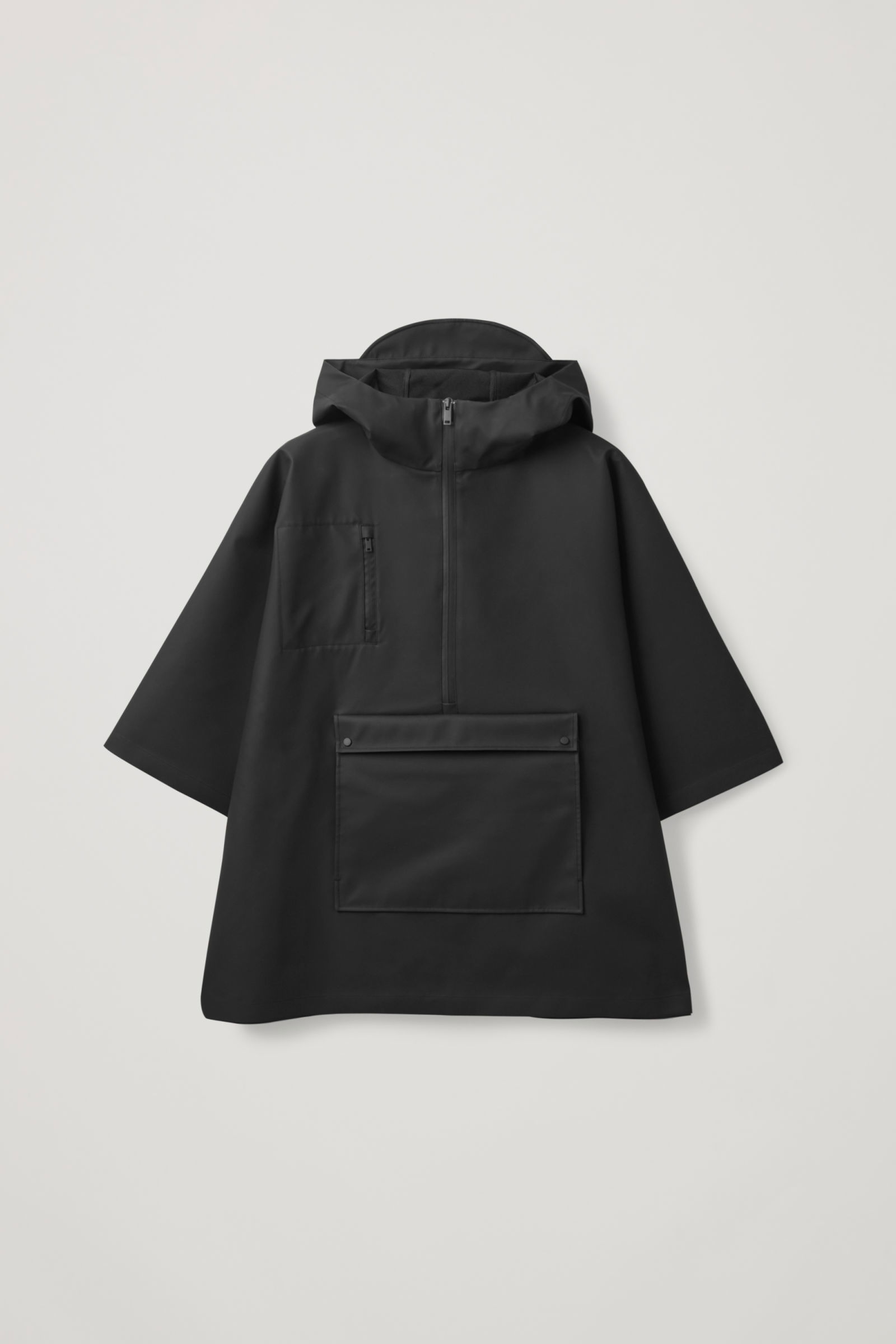 COS Hooded Poncho in black | endource