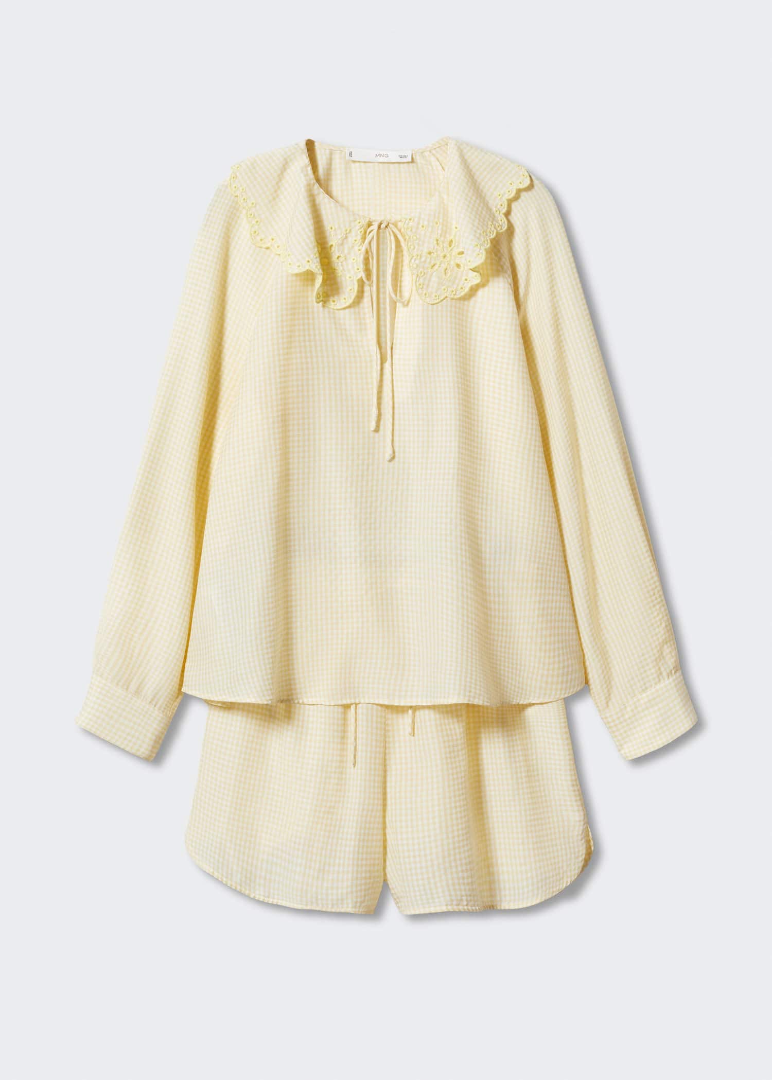 MANGO Short Textured Pyjamas | endource
