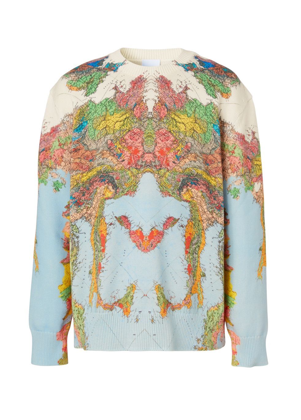 BURBERRY Map Print Cotton Sweater | endource