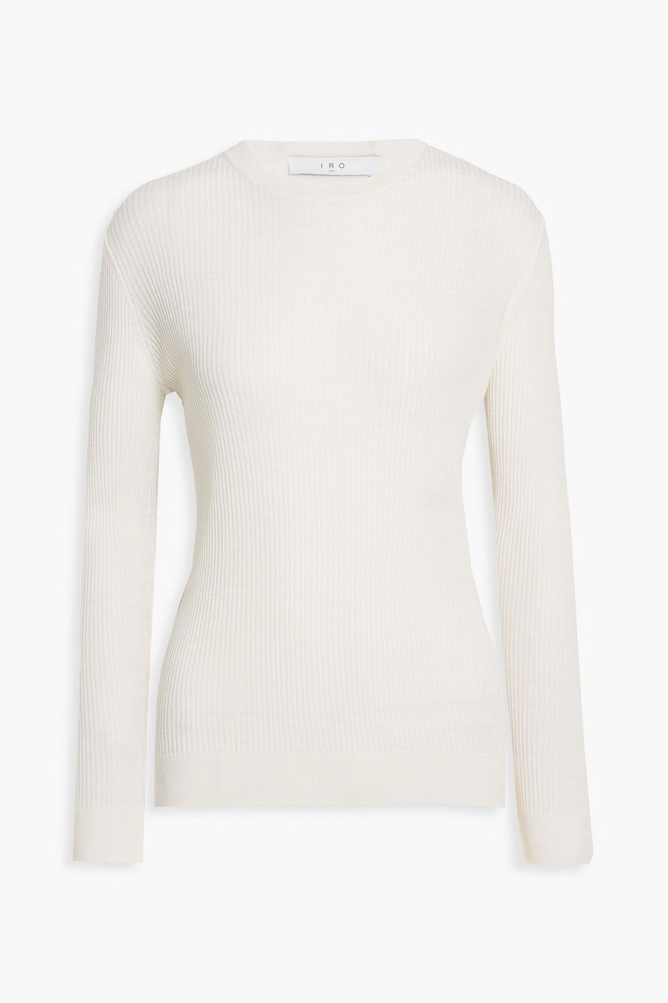 IRO Eliase Ribbed Wool Sweater in White | Endource