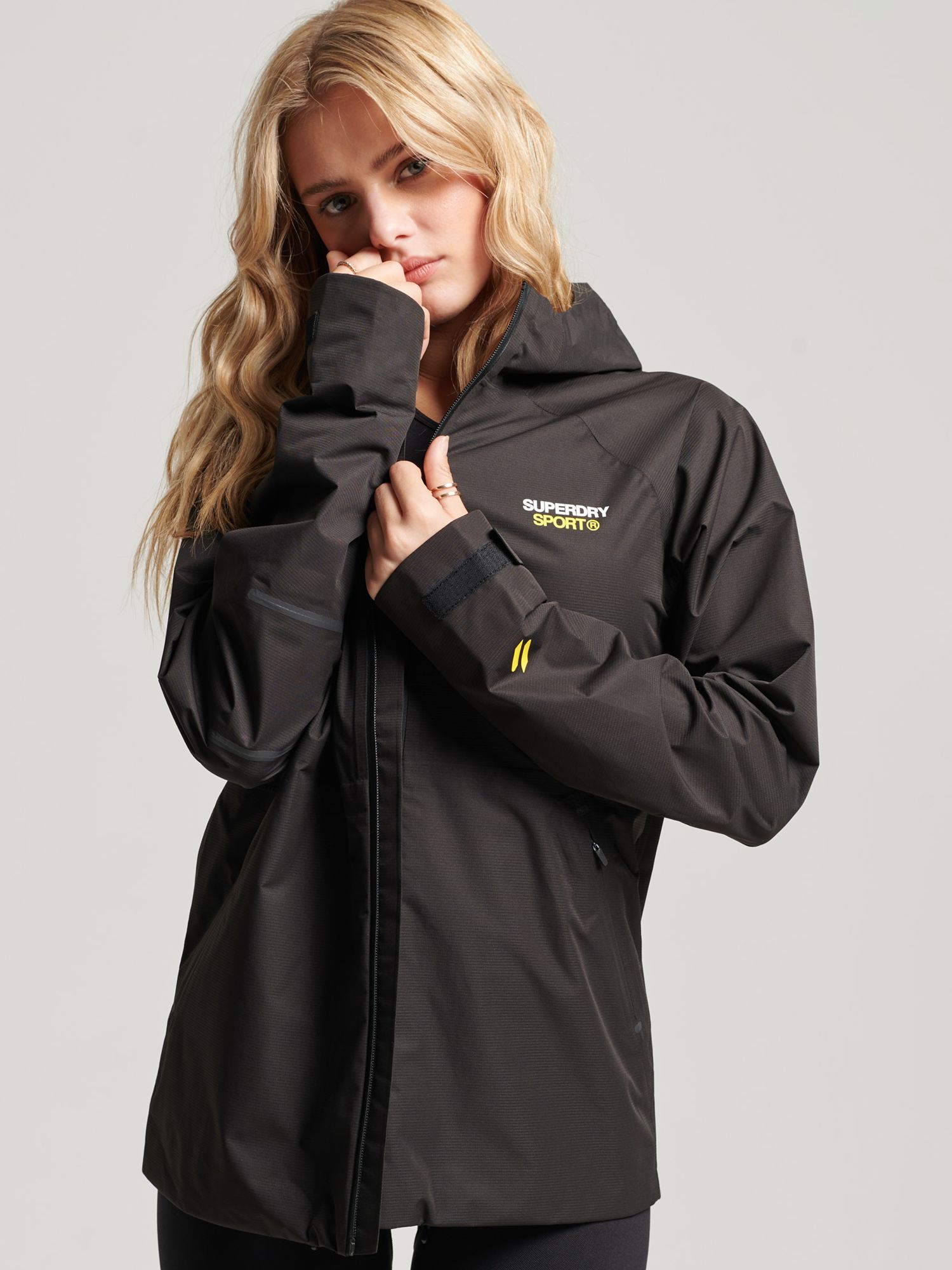 SUPERDRY Waterproof Jacket in Rock Dark Grey | endource