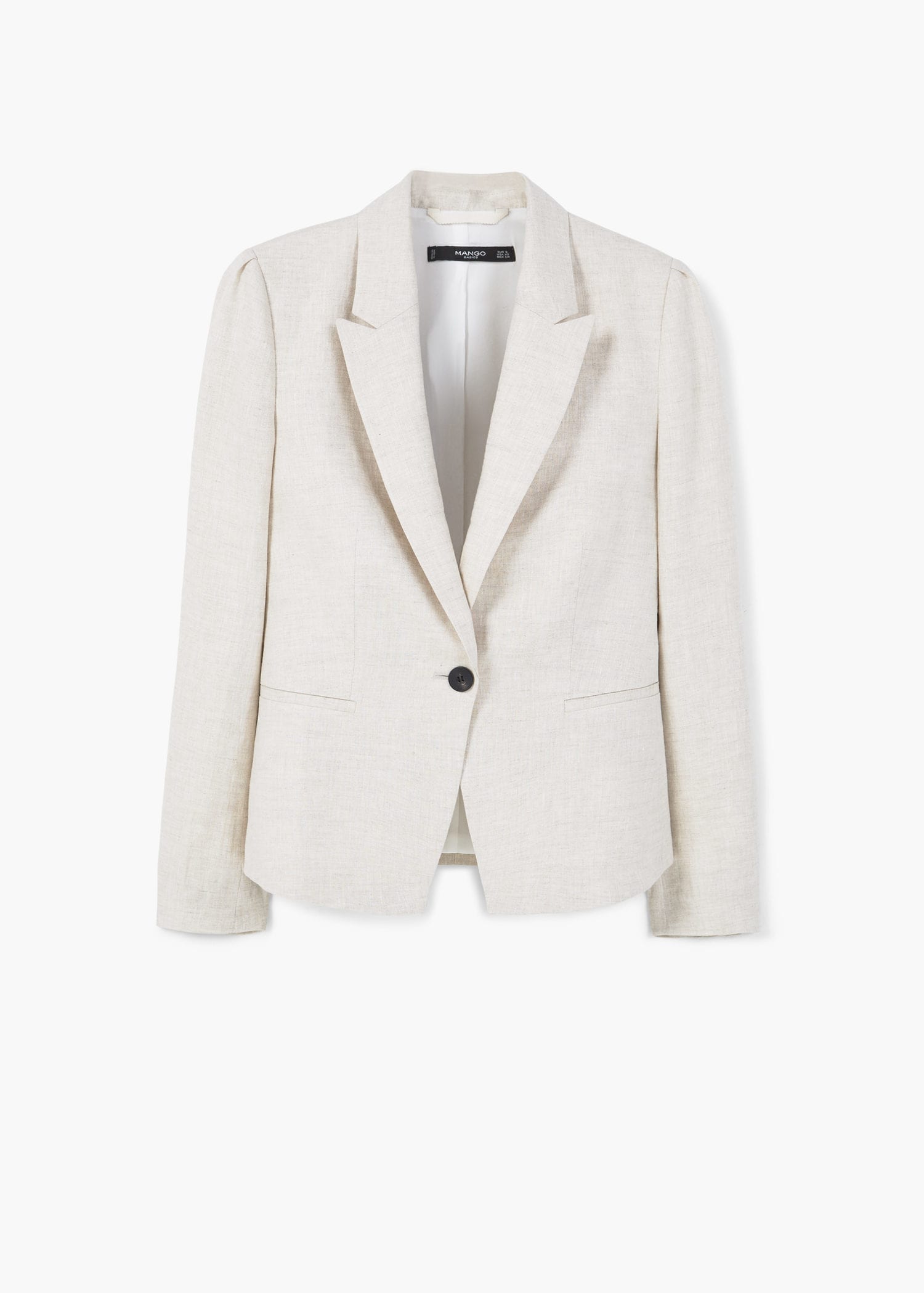 MANGO Structured Linen Jacket | Endource
