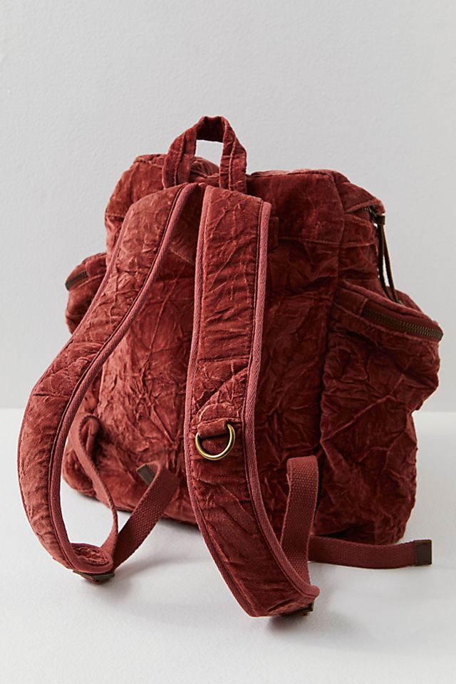 FREE PEOPLE FP Collection - Malta Velvet Backpack in Gilded Gold | endource
