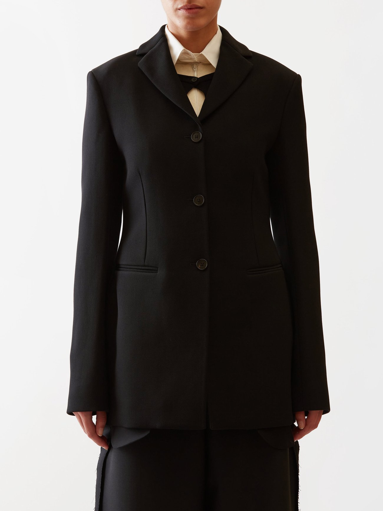THE ROW Wool Jacket in Black | endource