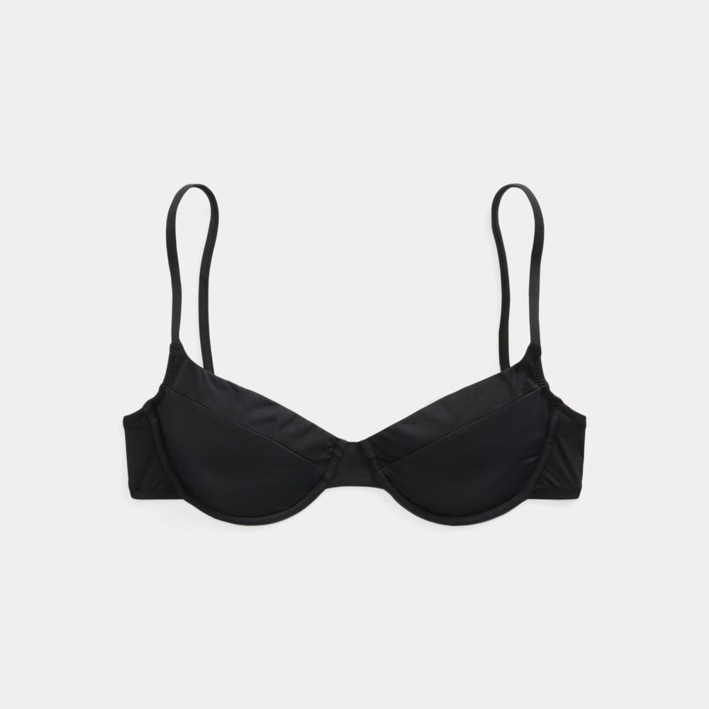POLO RALPH LAUREN Balconette Bikini Top in Black | endource