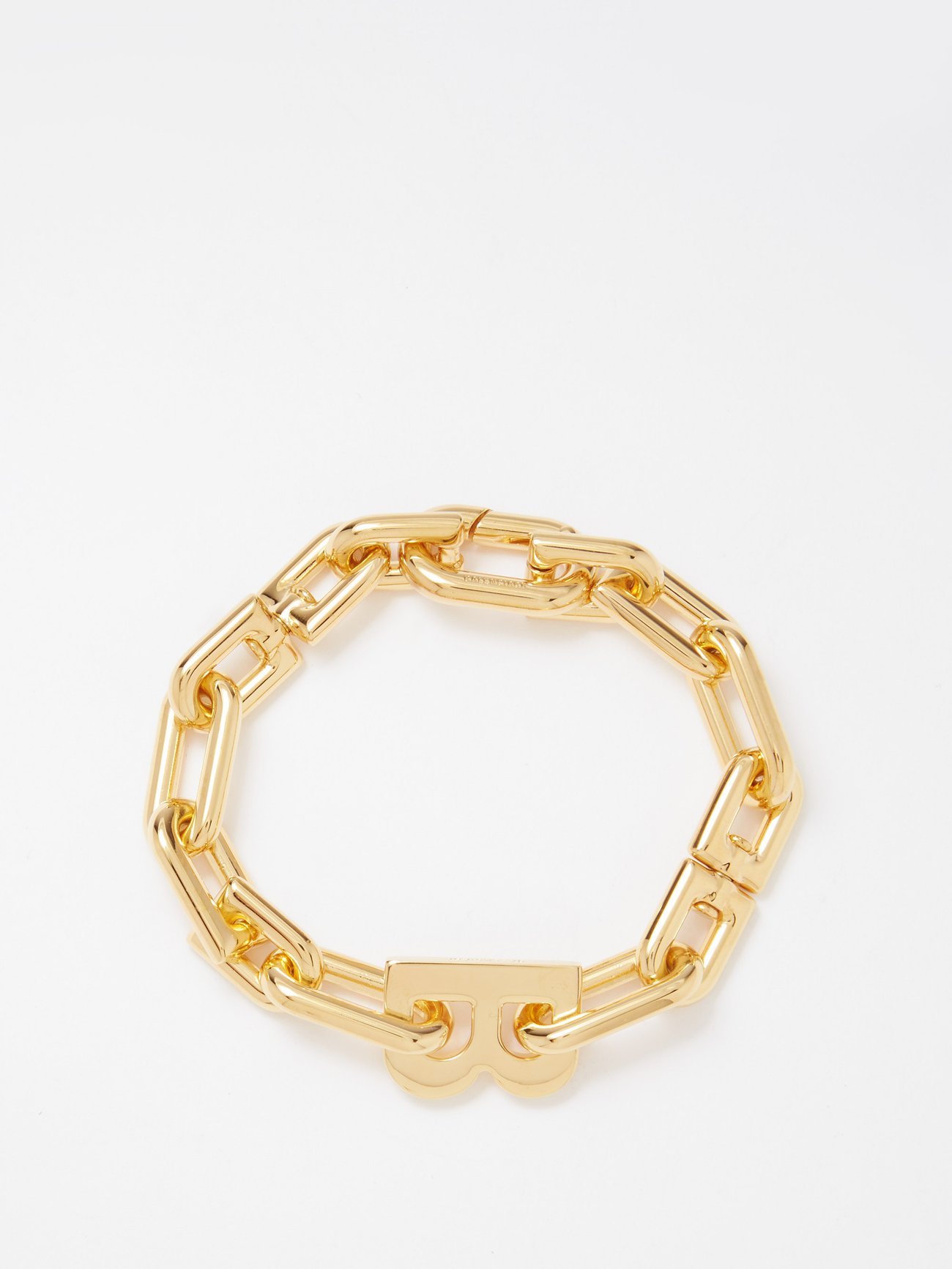 BALENCIAGA B Chain Bracelet in Gold | endource