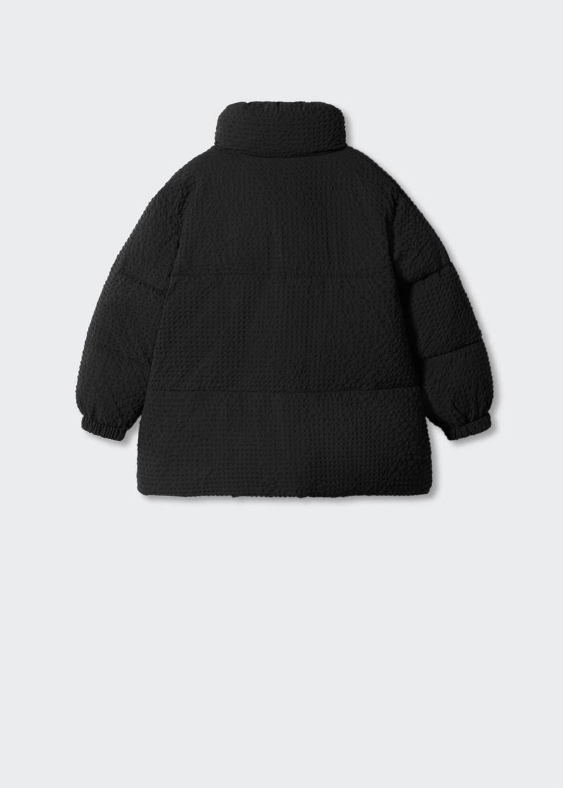 MANGO Quilted Jacket in Black | endource