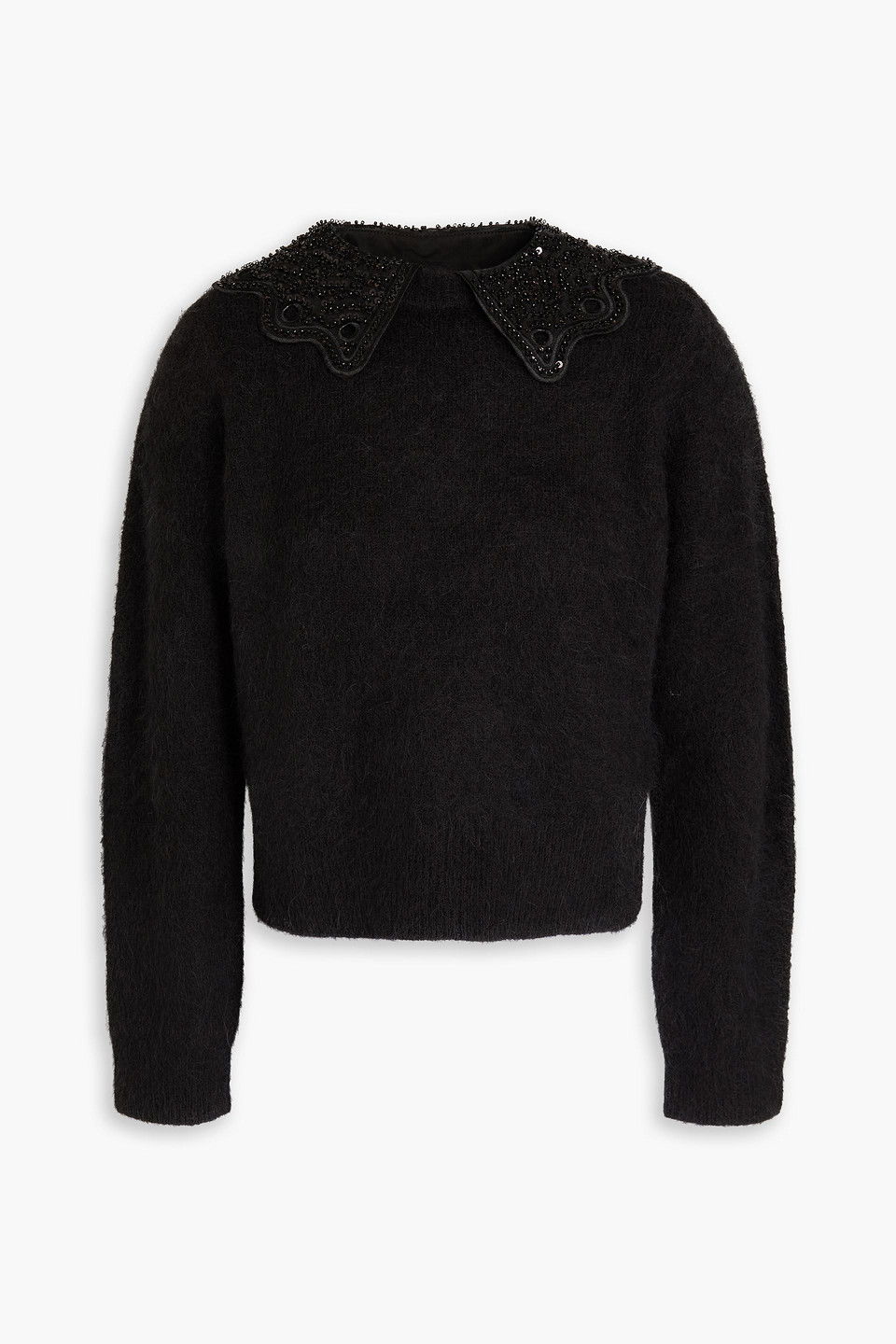SANDRO Alpaca Sweater in Black | endource
