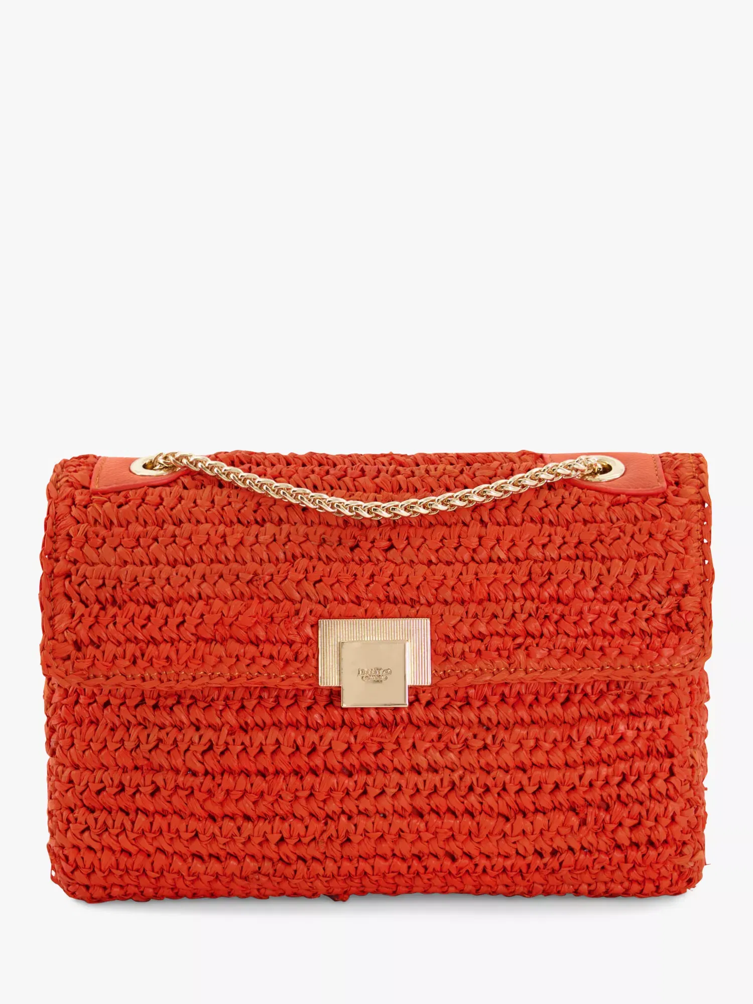 DUNE Dorchesters Raffia Clutch Bag in Orange | Endource