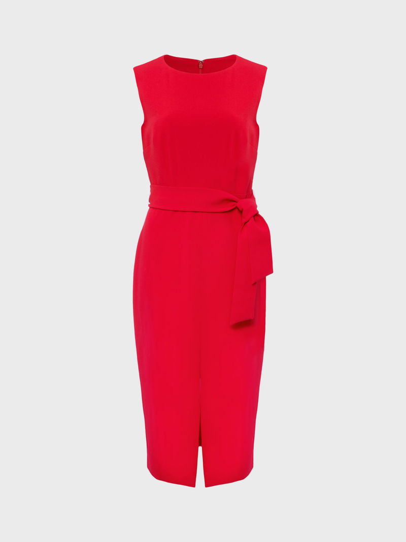 HOBBS Alva Belted Shift Dress in Poppy Red | Endource HOBBS Alva Belted Shift Dress in Poppy Red | Endource