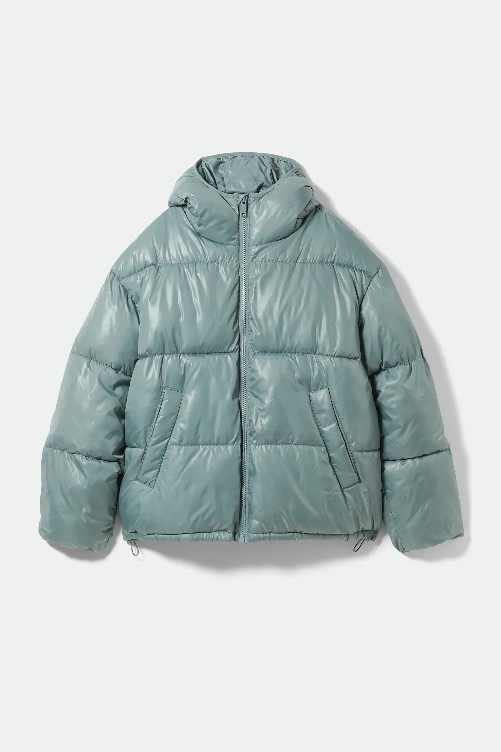 WEEKDAY Pat Puffer Jacket in Icy blue | Endource