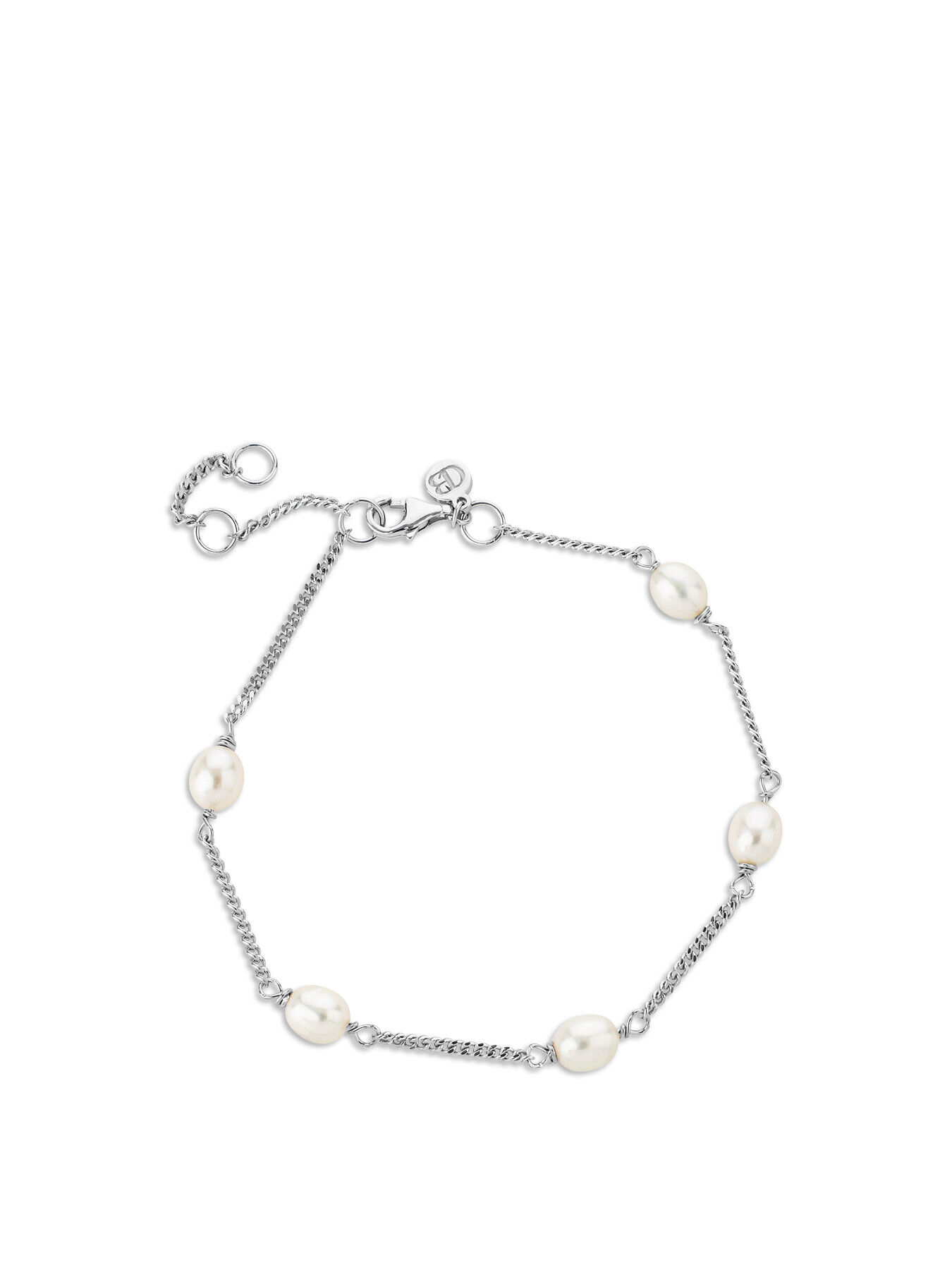 CLAUDIA BRADBY Simple Pearl And Chain Bracelet | endource