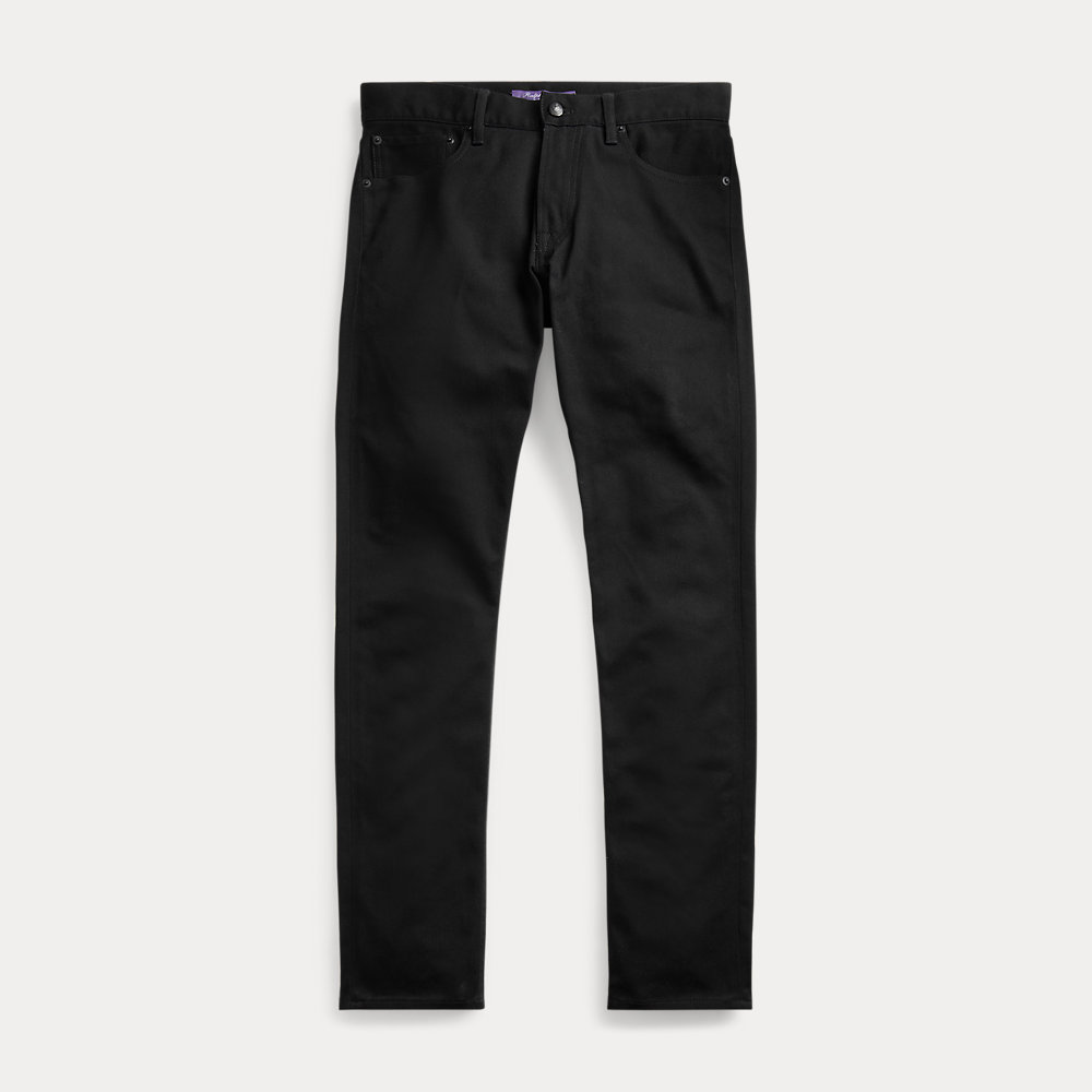 RALPH LAUREN PURPLE LABEL Slim Fit Stretch Jean in Black | endource
