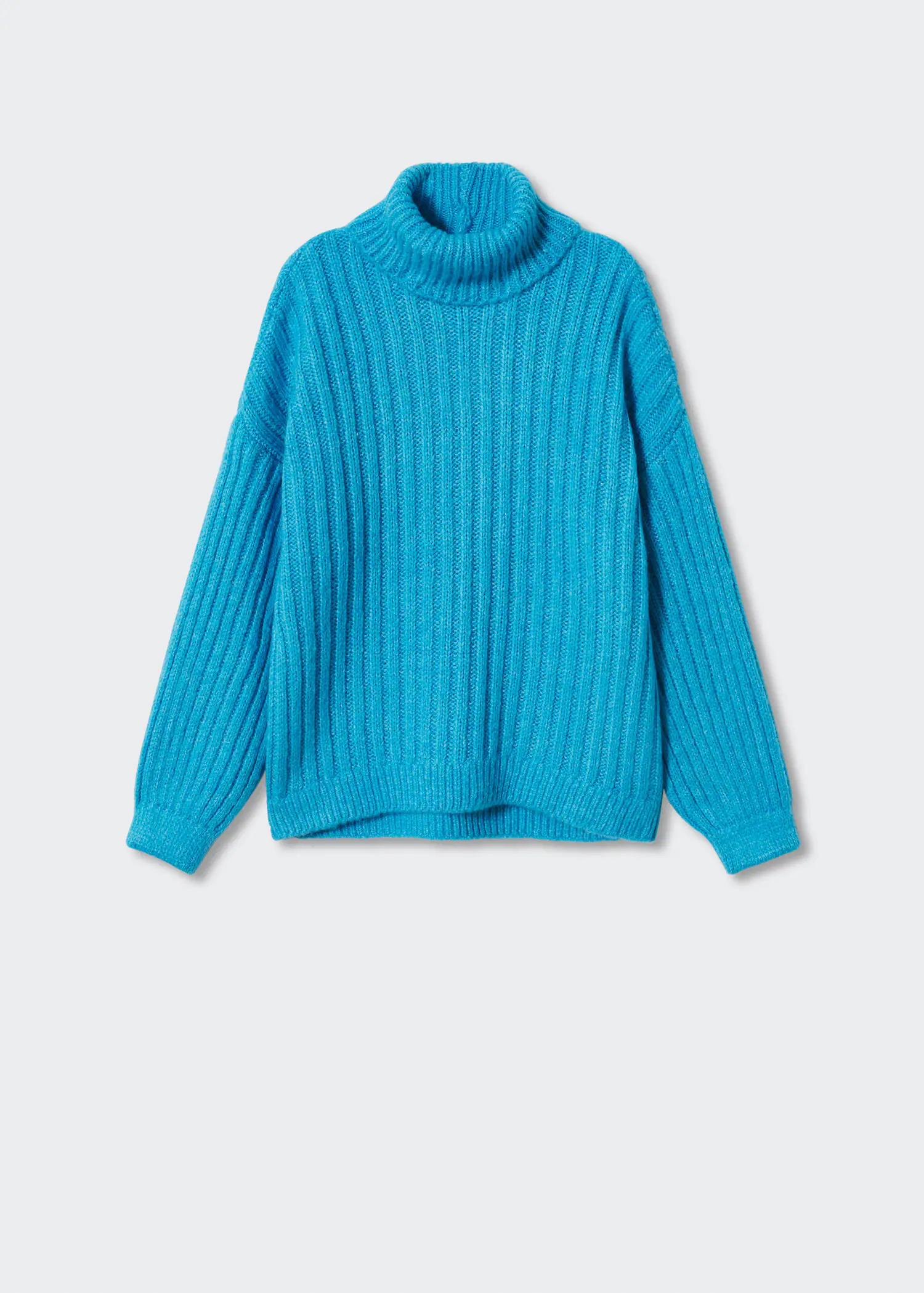 MANGO Turtle Neck Sweater in Blue | endource