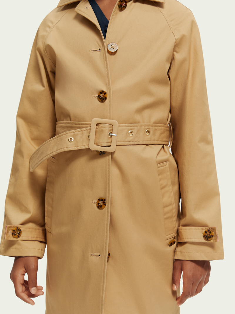 SCOTCH & SODA Belted Trench Coat in Sand | Endource