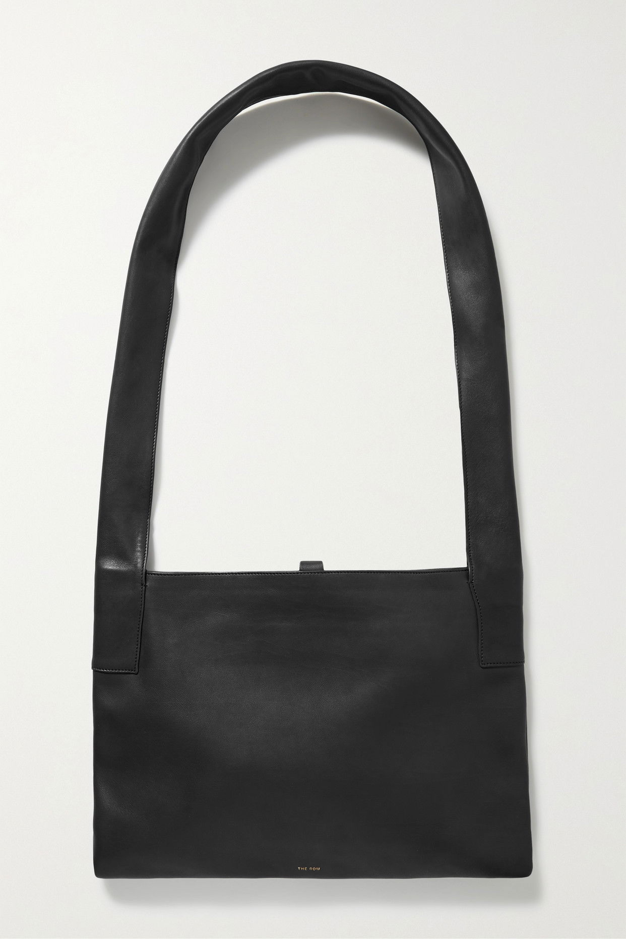 THE ROW Ryder Leather Shoulder Bag in Black | endource