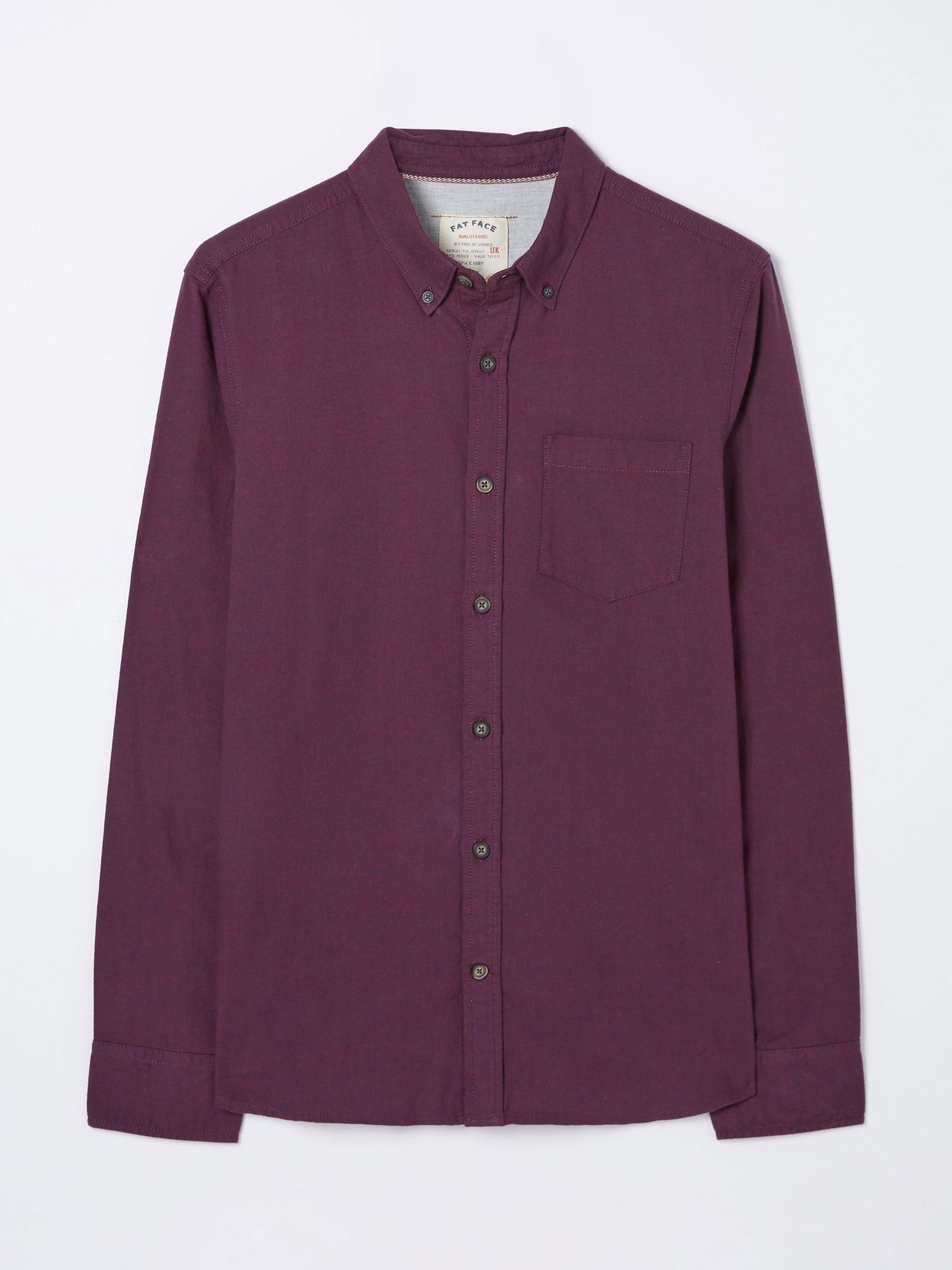 FATFACE Tadlow Shirt in Burg Marl | endource