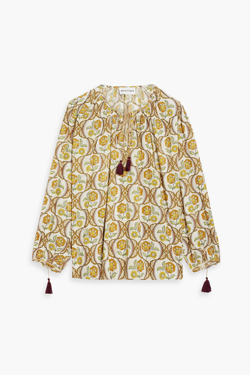 ANTIK BATIK Tanissa Printed Cotton-Voile Blouse | endource