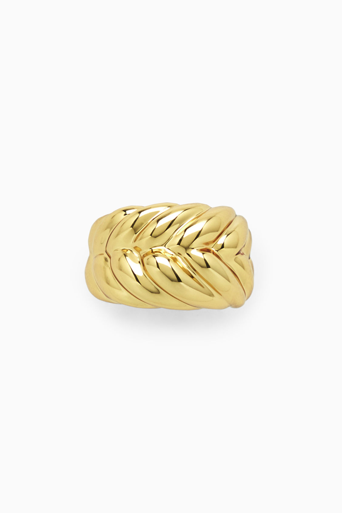 COS Chunky Plait Ring in GOLD | endource