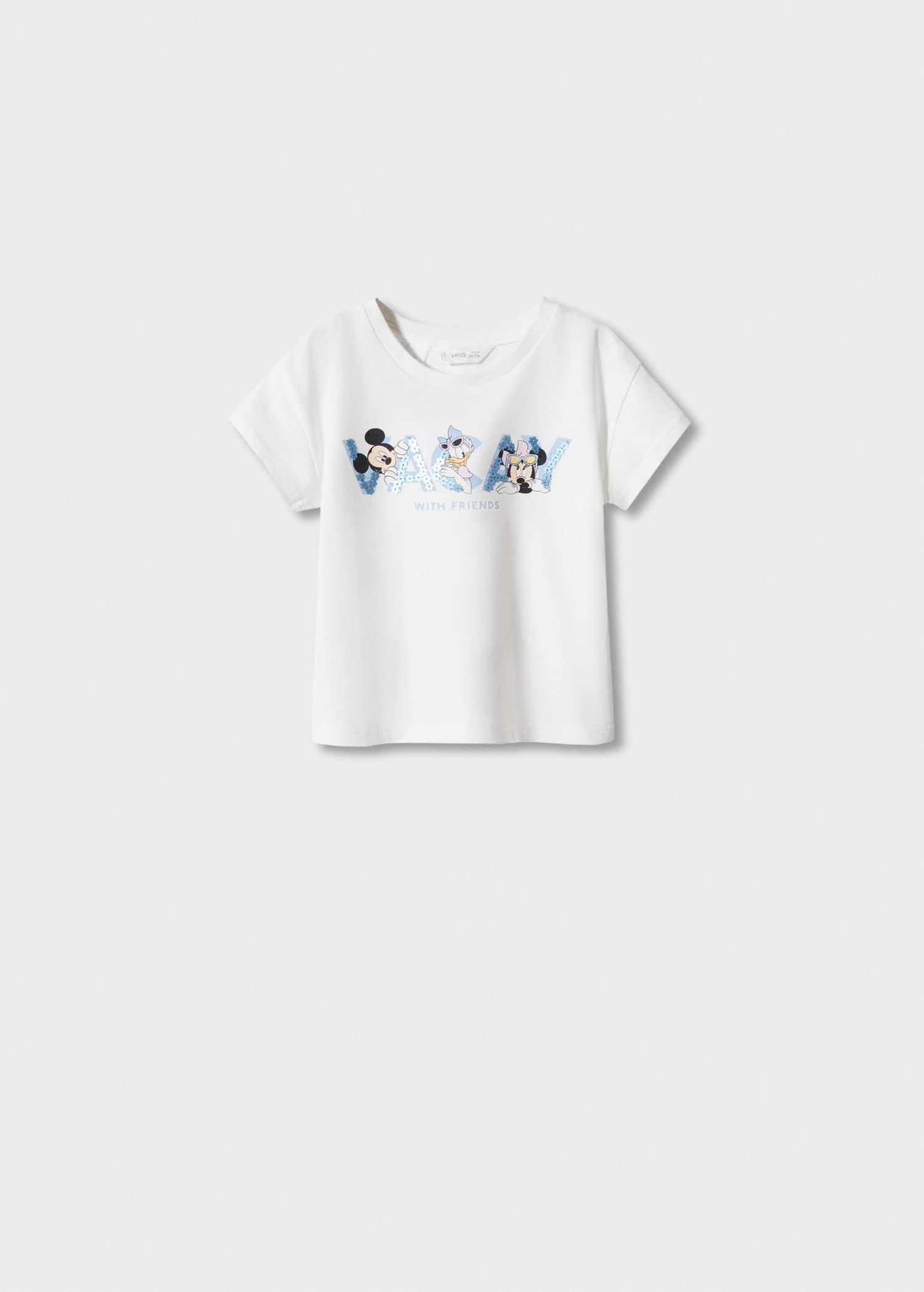MANGO Minnie Mouse T-Shirt in Off White | endource