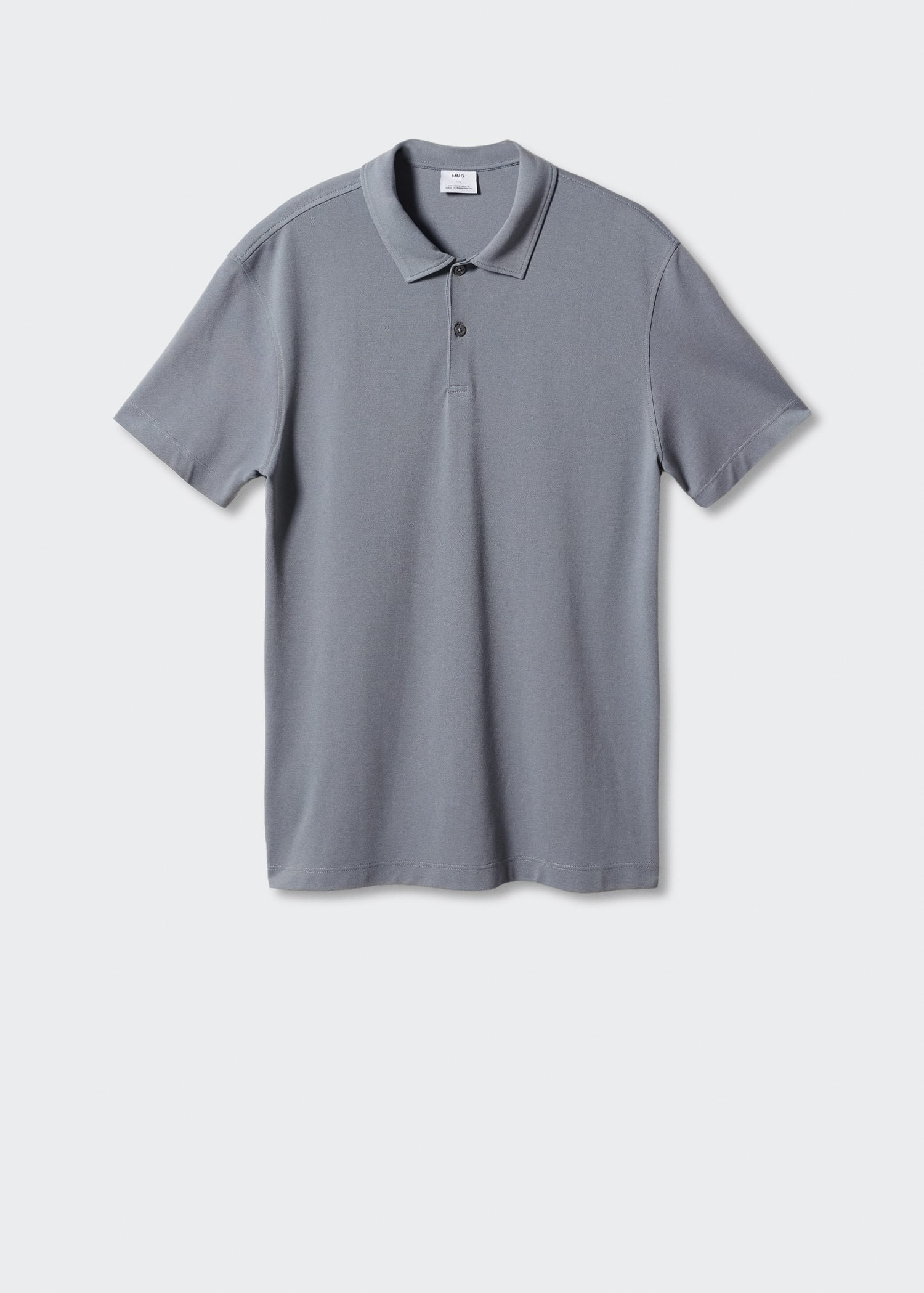 MANGO Textured Cotton Polo Shirt | endource
