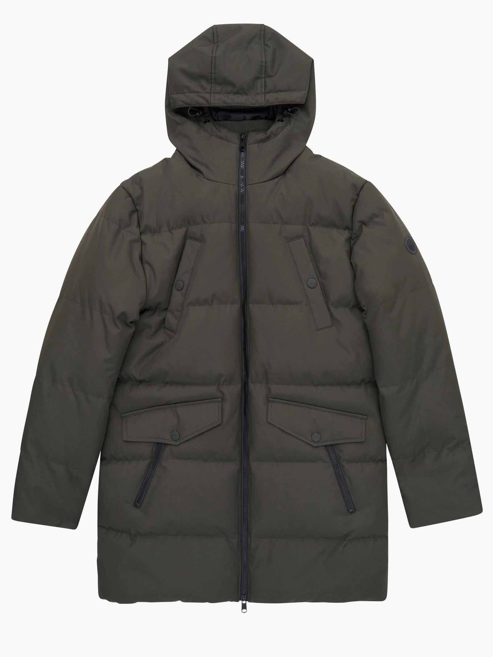 FRENCH CONNECTION Puffer Parka Coat in Khaki | endource