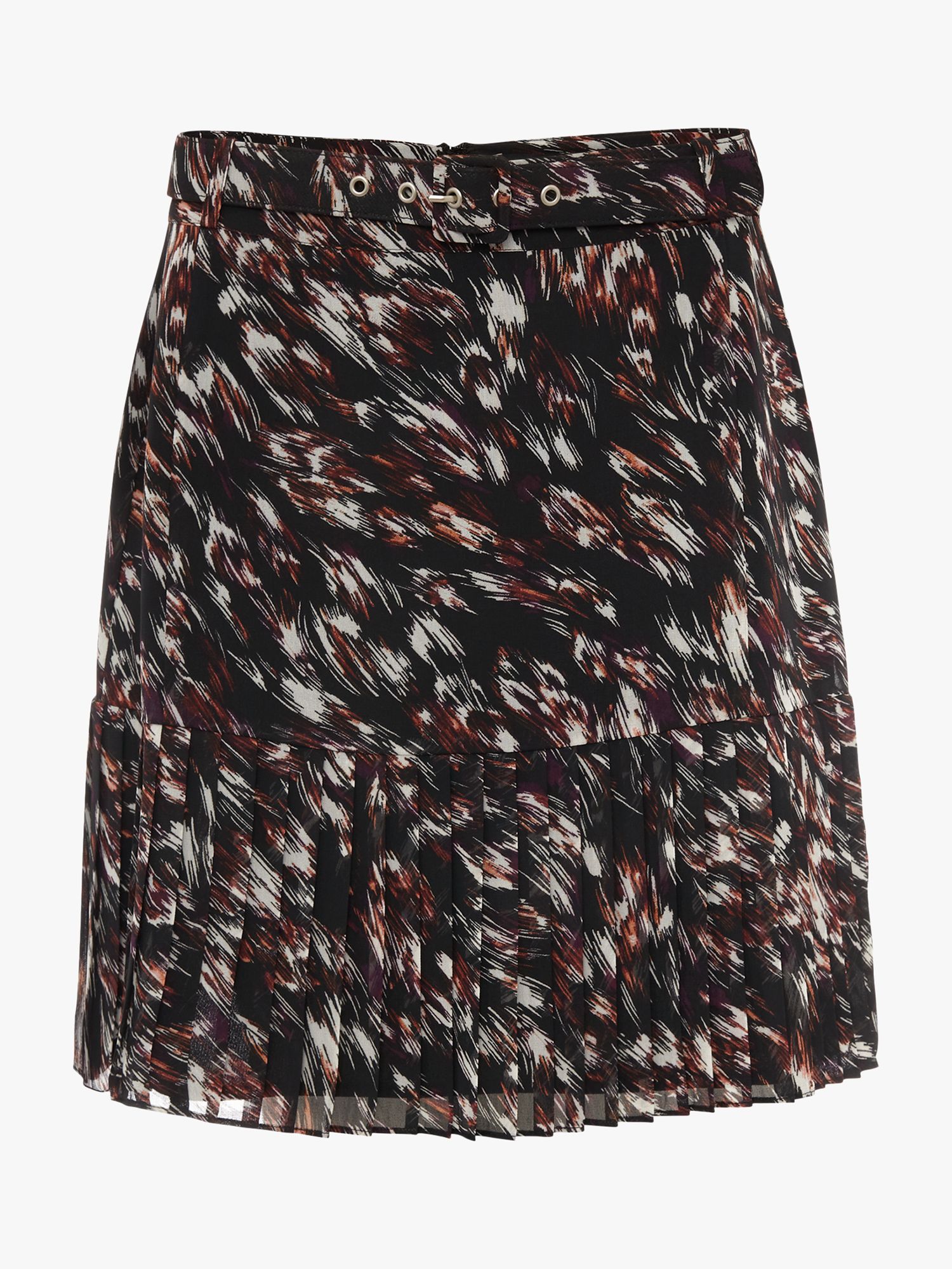 PHASE EIGHT Kayley Abstract Print Pleat Detail Mini Skirt in Navy ...