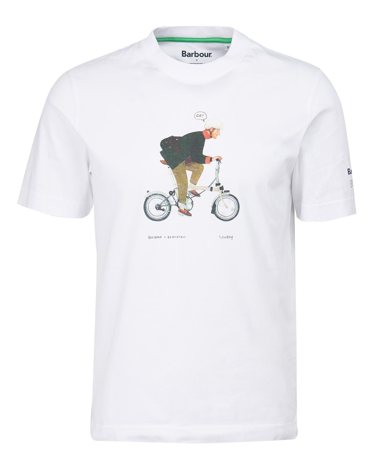 BARBOUR Barbour x Brompton - Slowboy Go T-Shirt in Grey Marl | endource