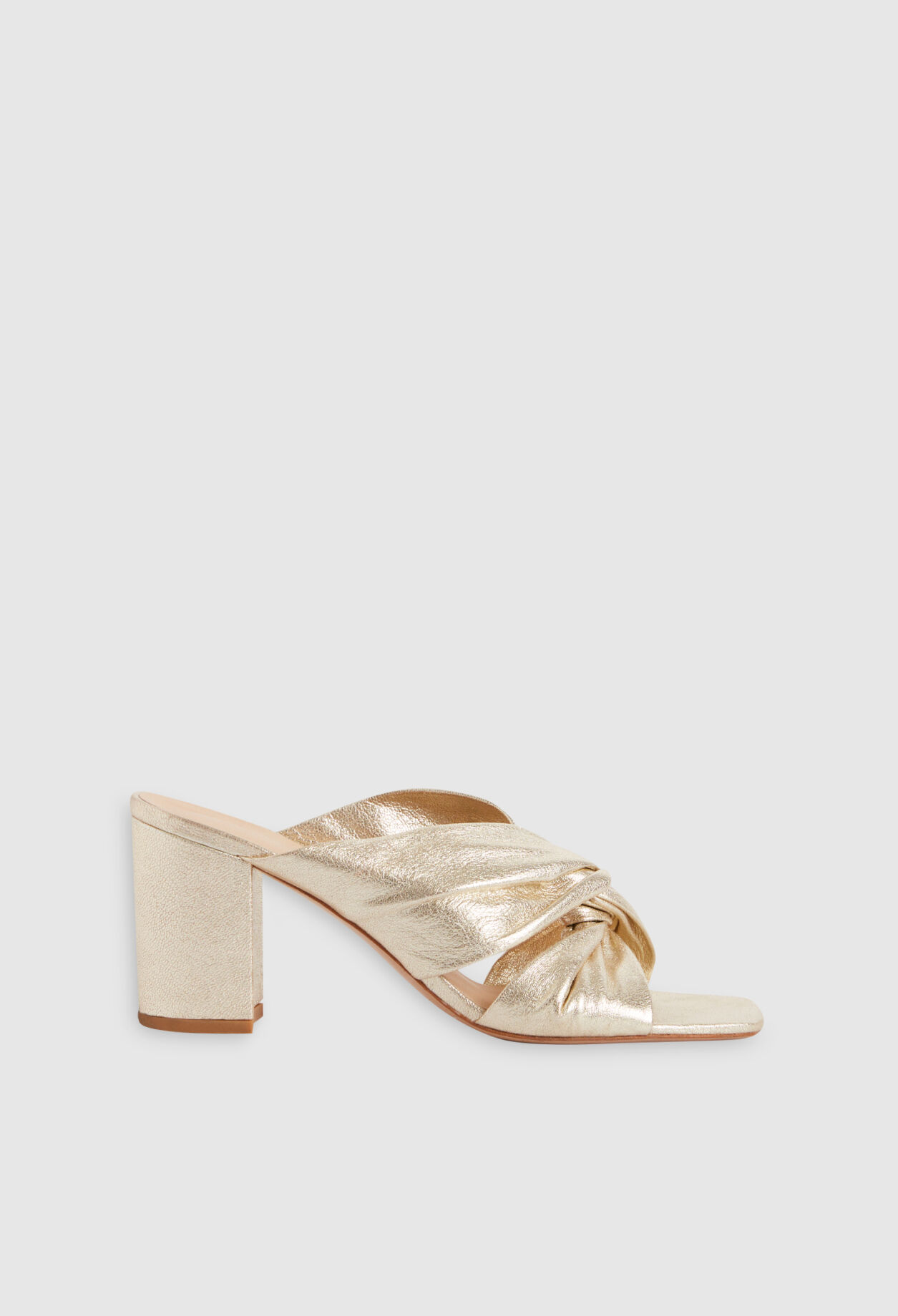 CLAUDIE PIERLOT Golden Leather Mules | endource