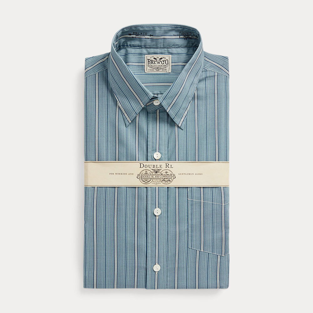 RALPH LAUREN RRL Slim Fit Striped Woven Shirt in Multi | endource