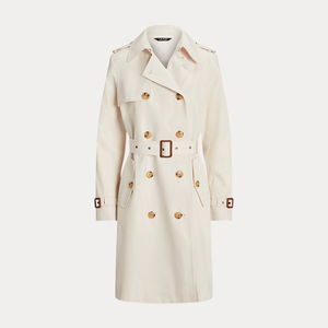 LAUREN RALPH LAUREN Double-Breasted Cotton-Blend Trench Coat | Endource