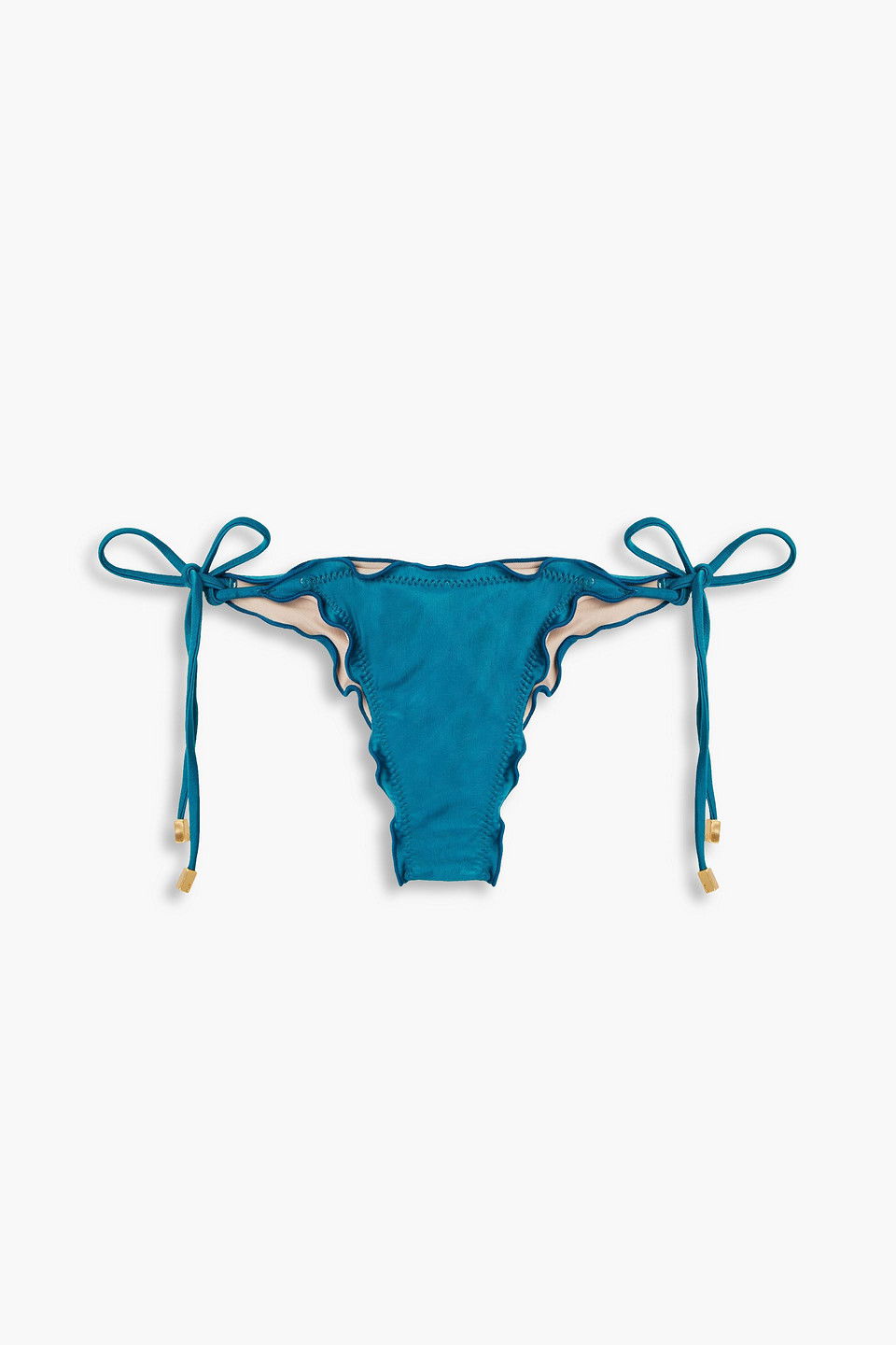 VIX PAULA HERMANNY Ruffled Low-Rise Bikini Briefs in Blue | Endource
